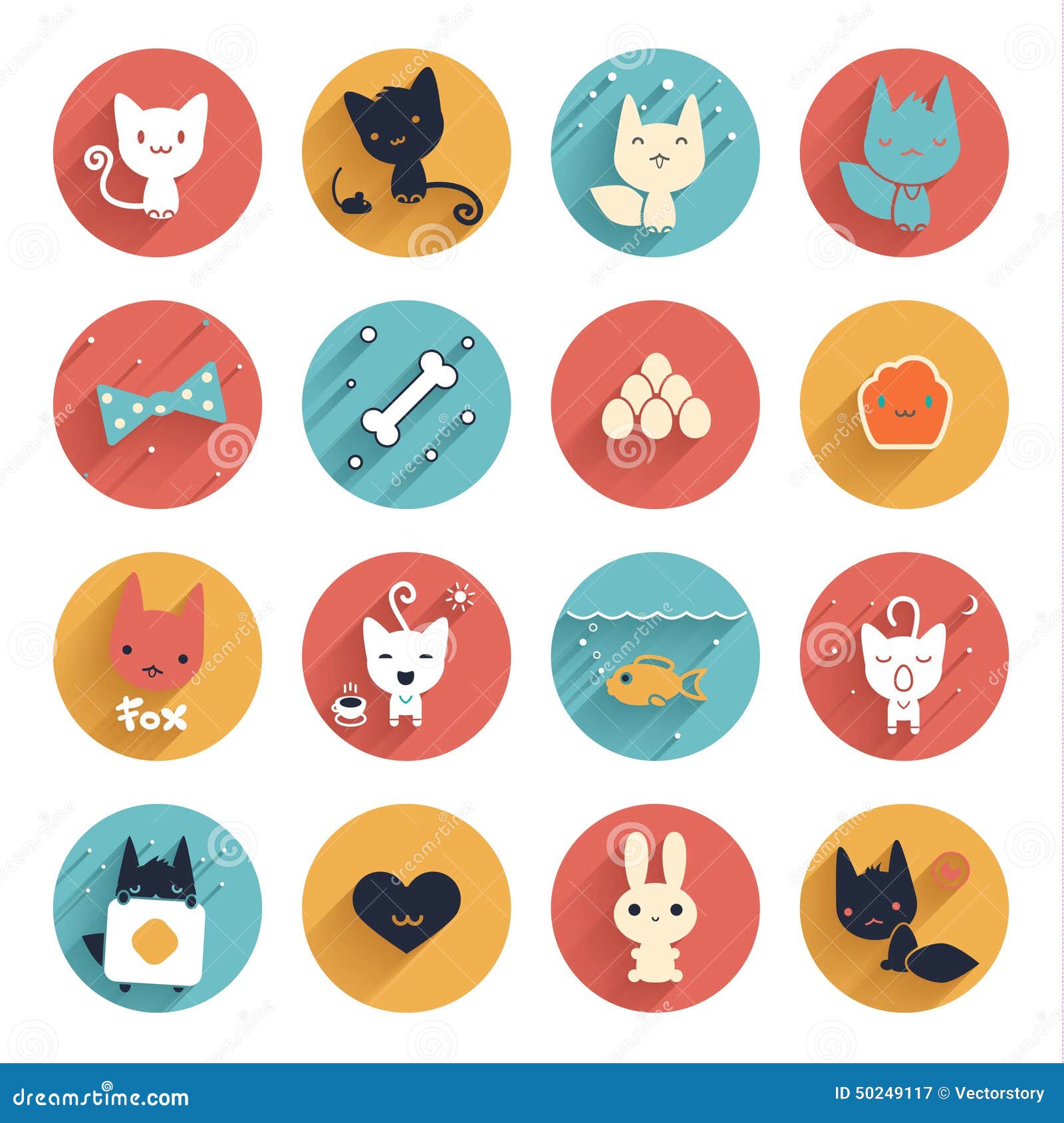 Stylized Cute Animals. Part 1 Stock Vector - Illustration of minimal ...