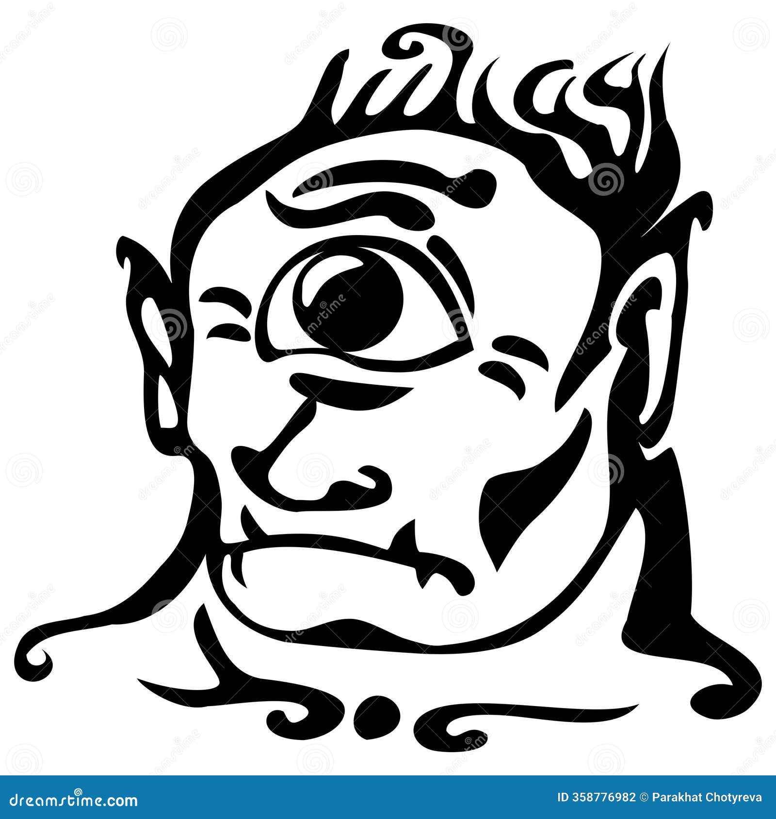 Stylized Cyclops,Whimsical Cyclops Mythical Stylized Cyclops Stock ...