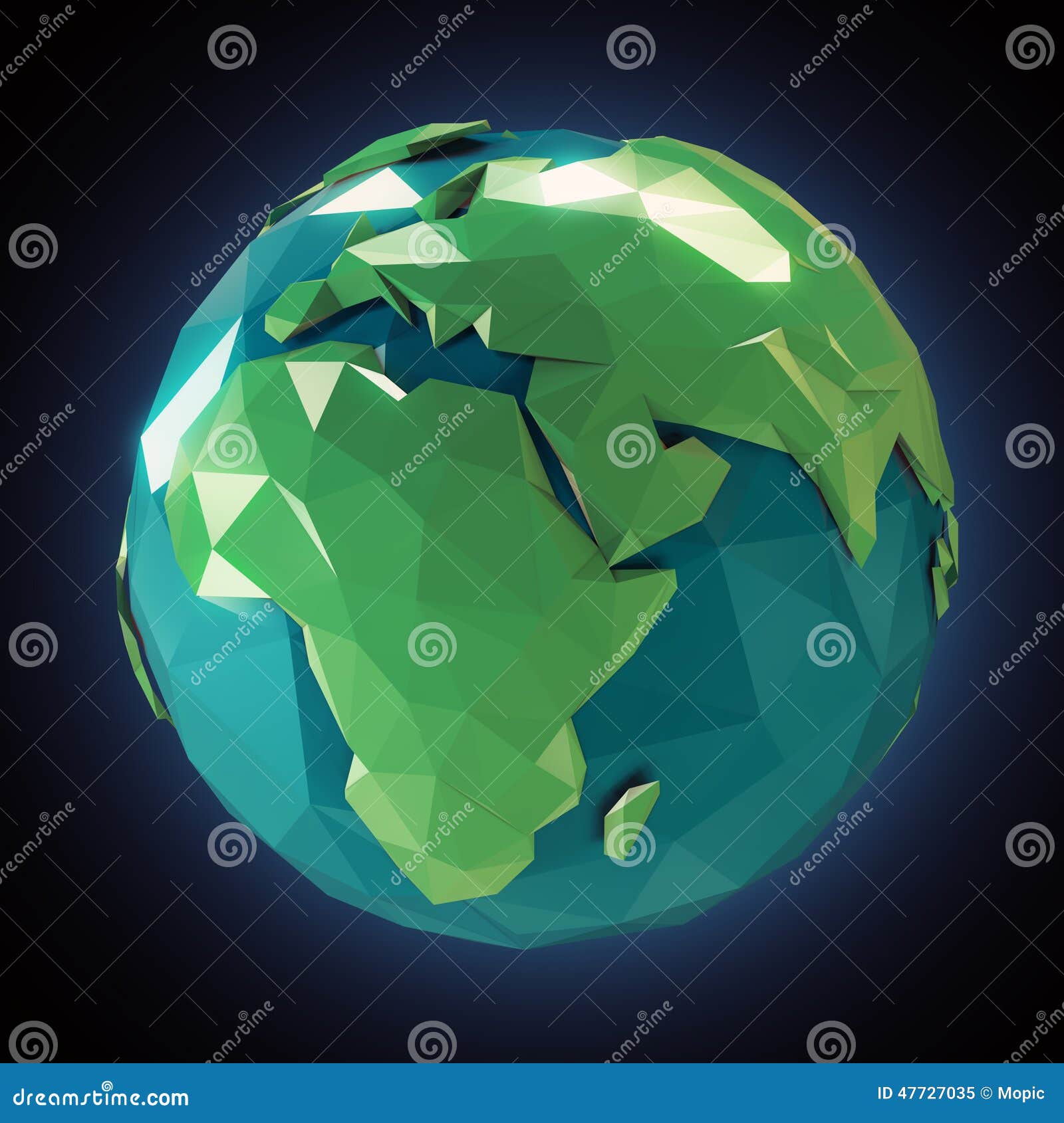 Stylized 3d Earth stock illustration. Illustration of abstract - 47727035