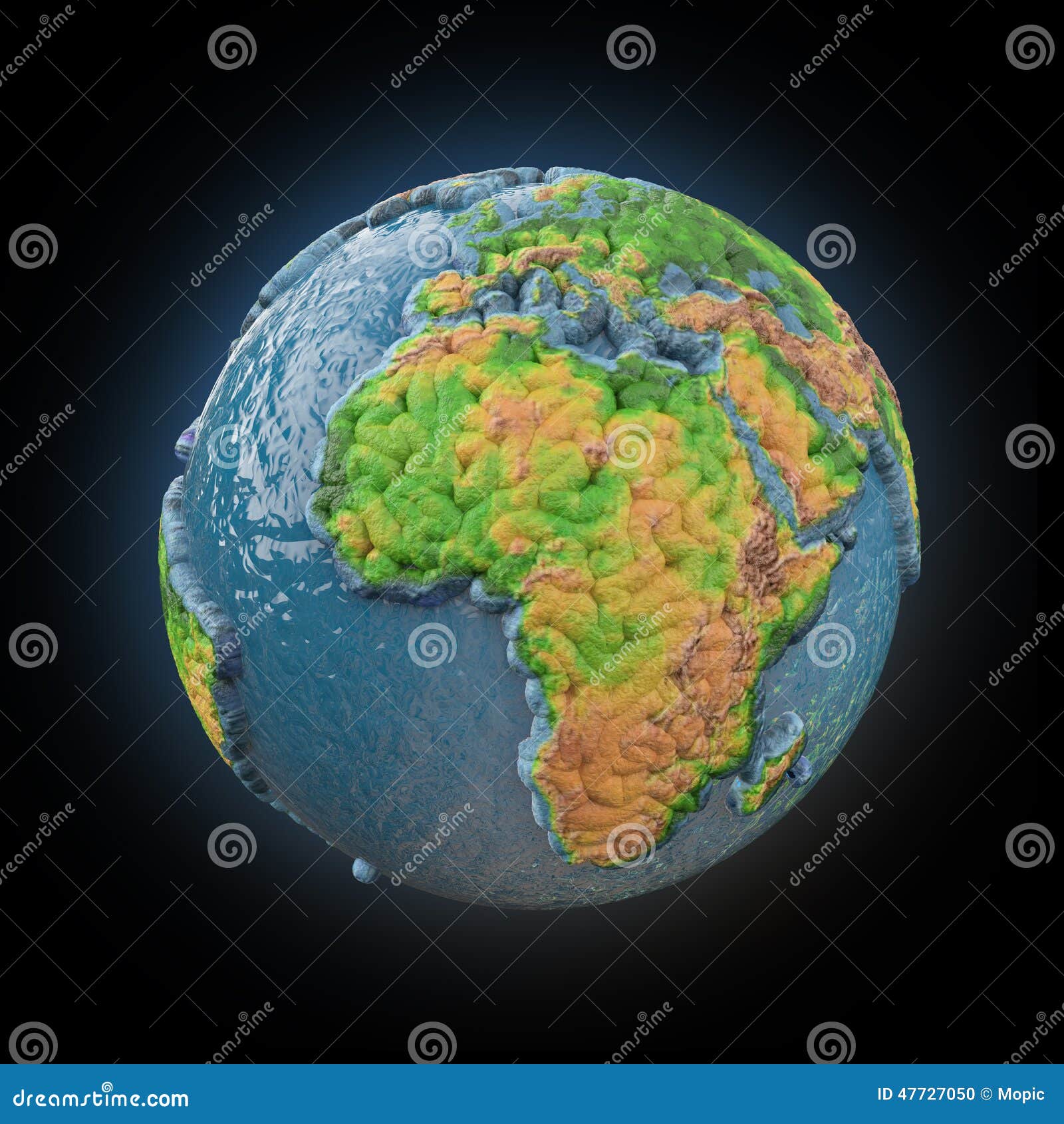 Stylized 3d Earth stock illustration. Illustration of conservation ...