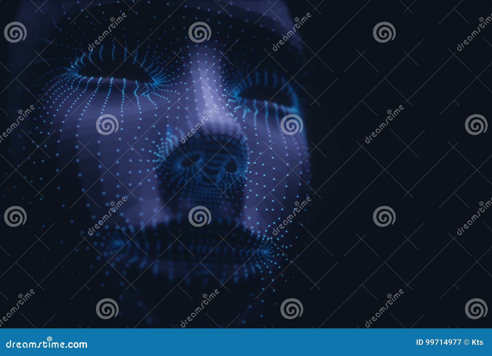 Stylized 3D Face stock illustration. Illustration of polygons - 99714977