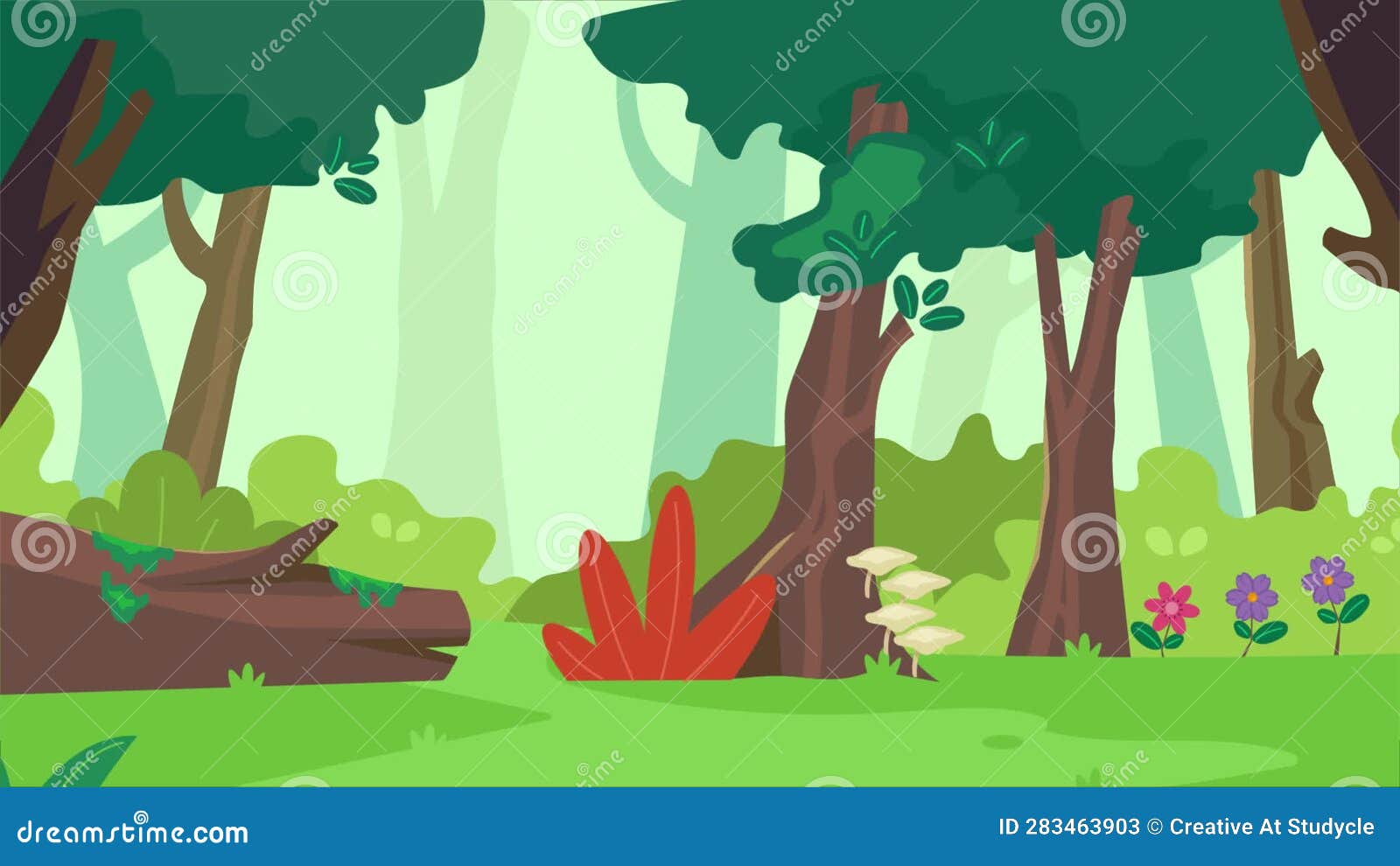 Rain Forest Animation stock video. Video of earth, flat - 283463903