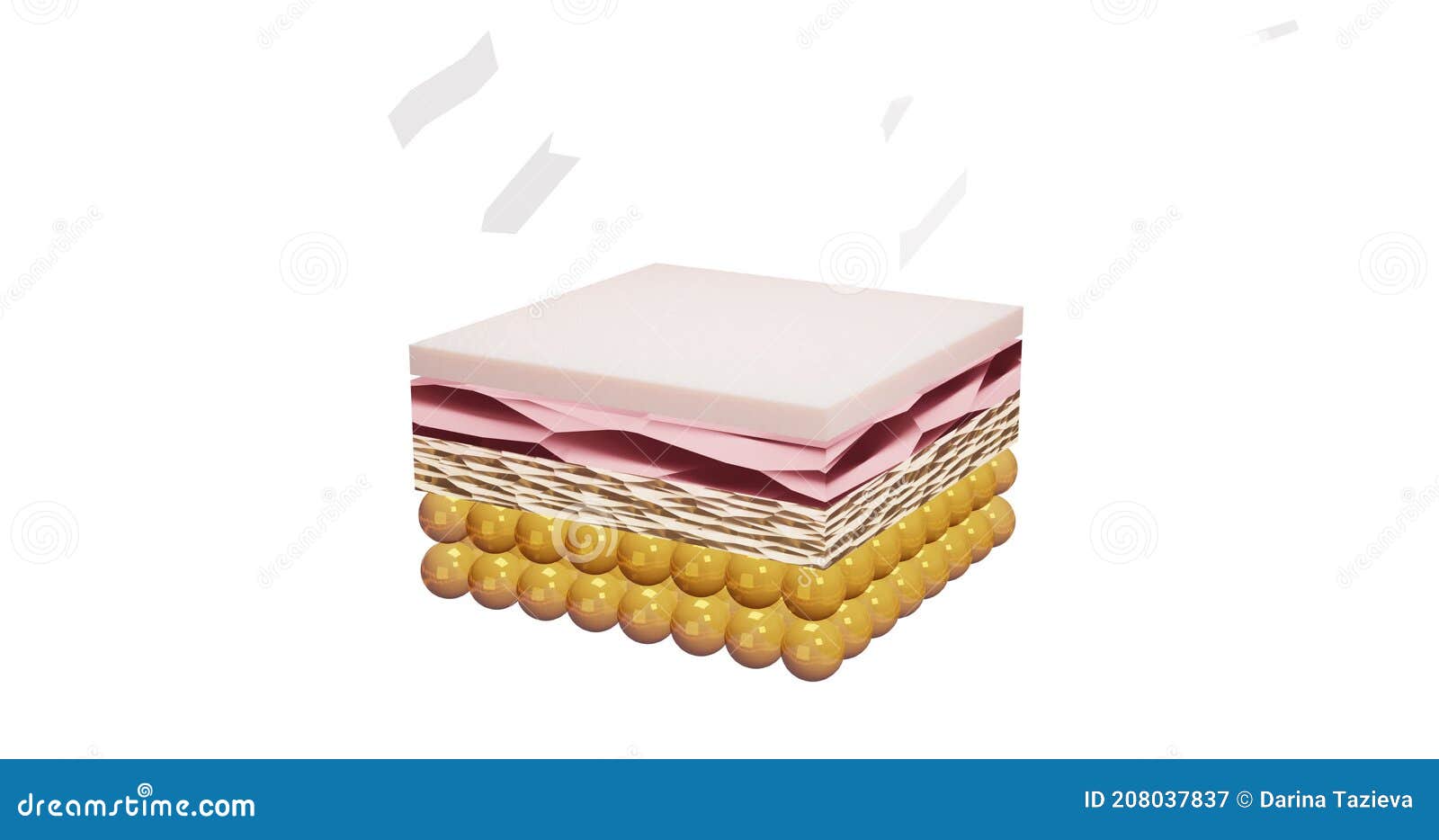 Stylized 3d Rendering Animation Procedure Application. the Drop Gets on ...