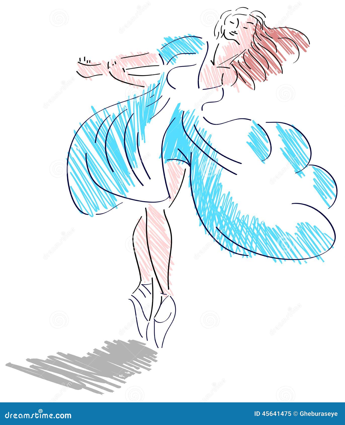 Stylized Dancer isolated stock illustration. Illustration of fashion ...