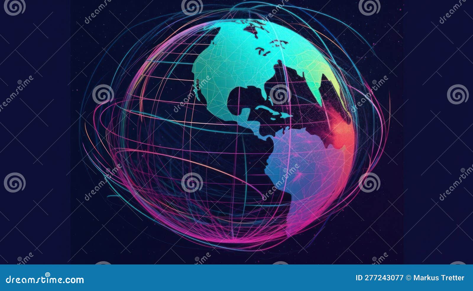 A Stylized Depiction of a Globe Suggesting Global Connectivity and ...