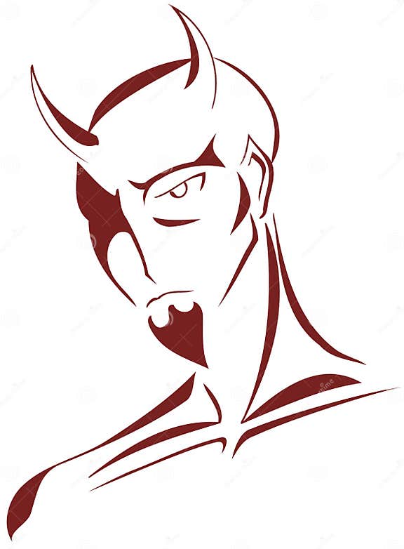 Stylized devil stock vector. Illustration of abstract - 34785948