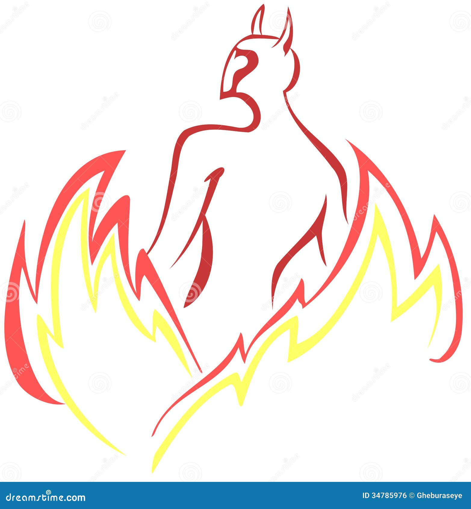 Stylized devil stock vector. Illustration of holiday - 34785976