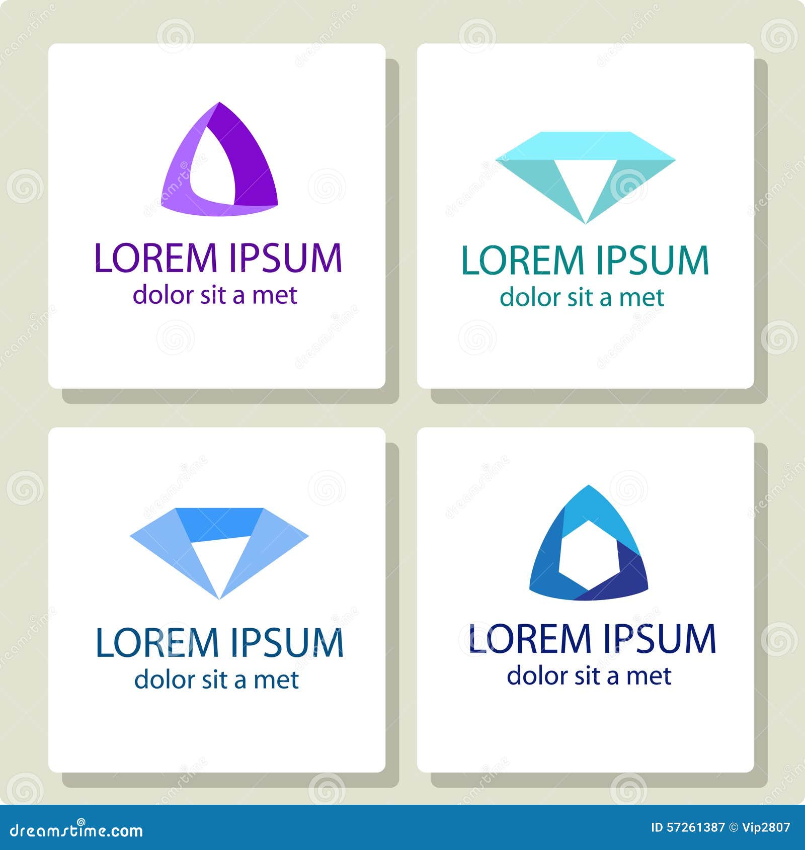 Stylized Diamonds Symbol. Vector Illustration Stock Vector ...