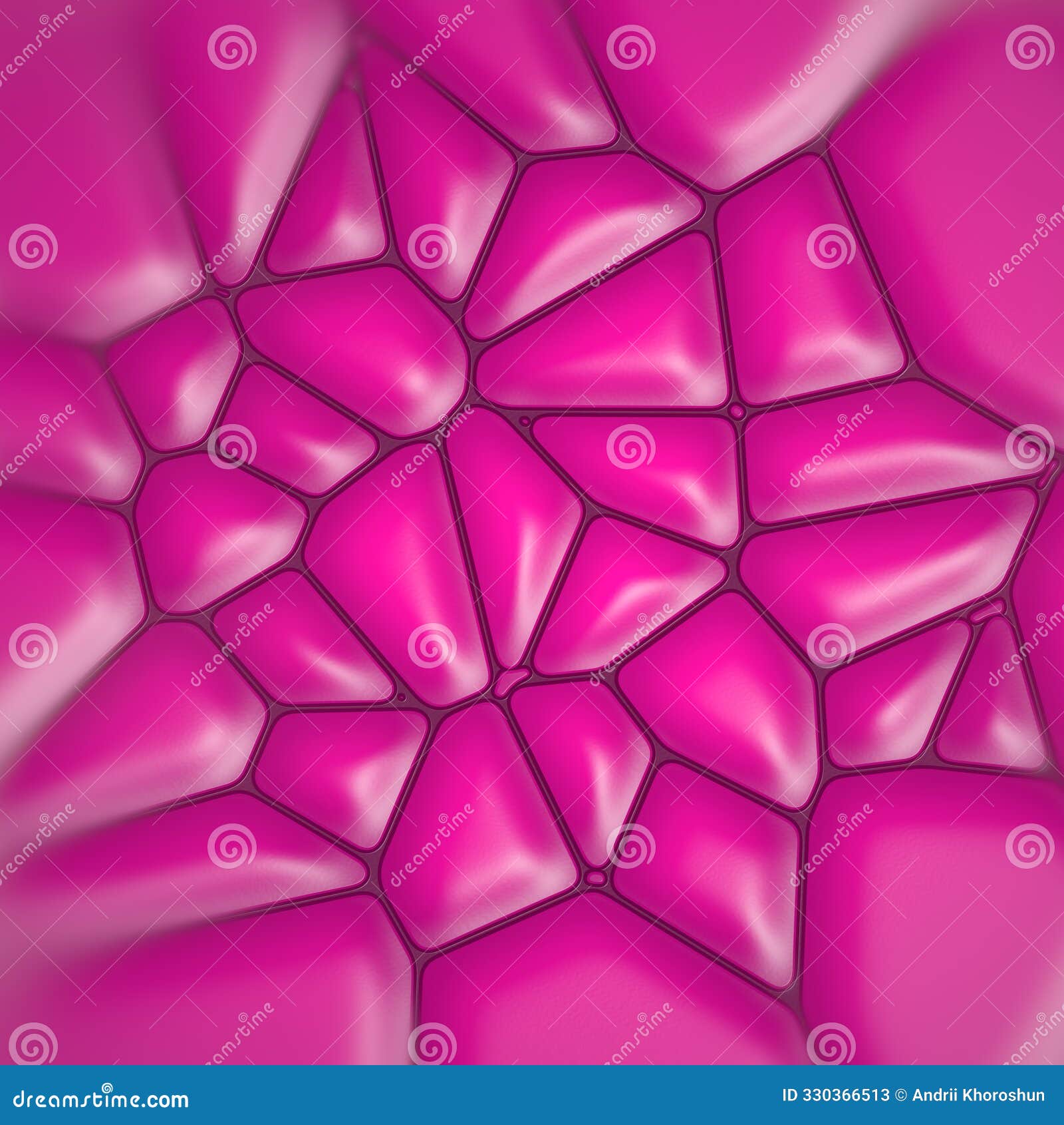 Stylized Illustration of Pink Organic Cells. 3d Rendering Stock ...