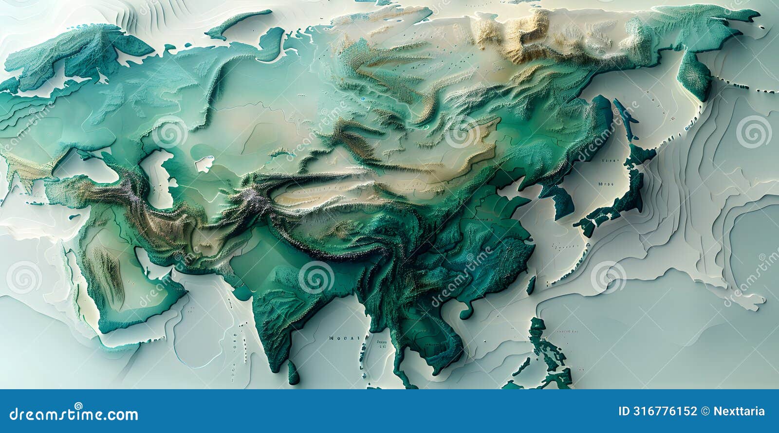 Stylized Digital Map of Asia for Cultural and Technological ...