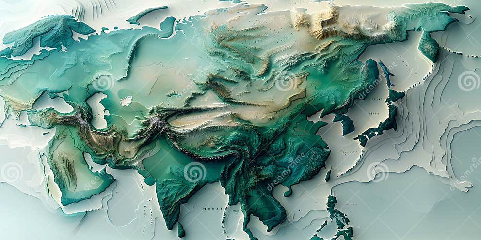 Stylized Digital Map of Asia for Cultural and Technological ...