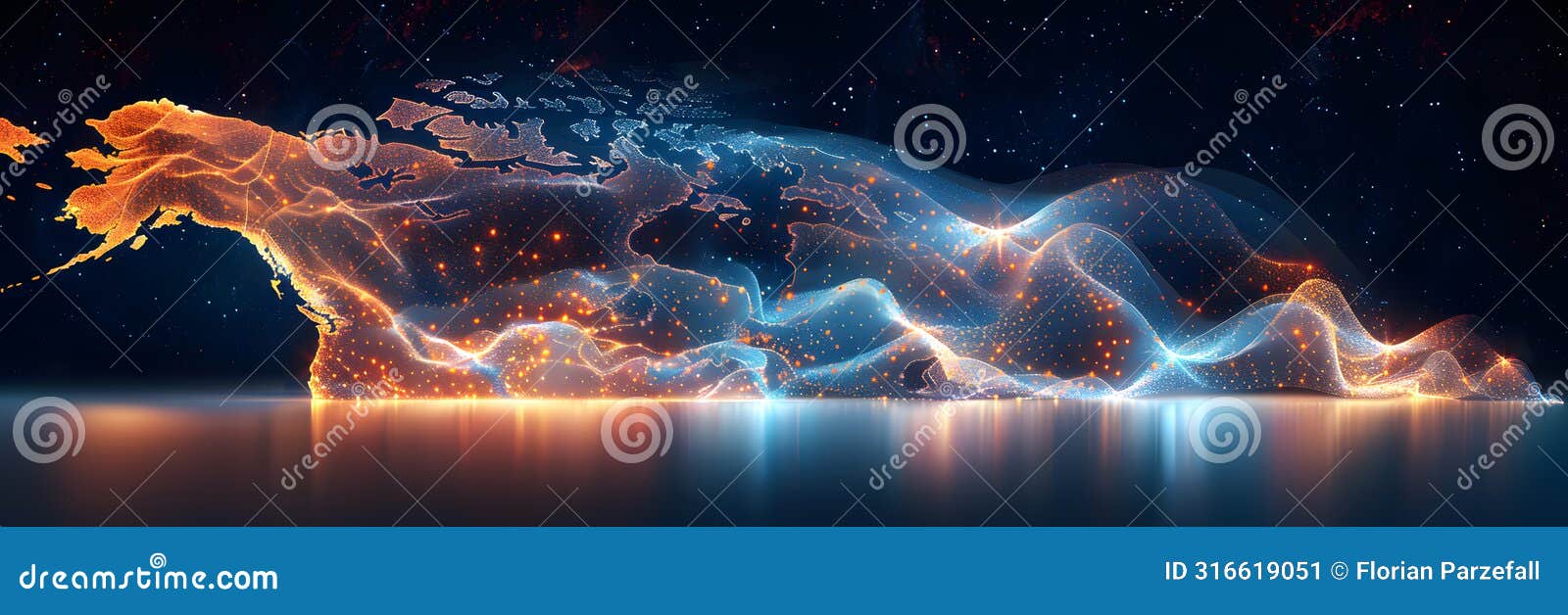 Explore Canadian Landscapes - Abstract Digital Map Stock Illustration ...