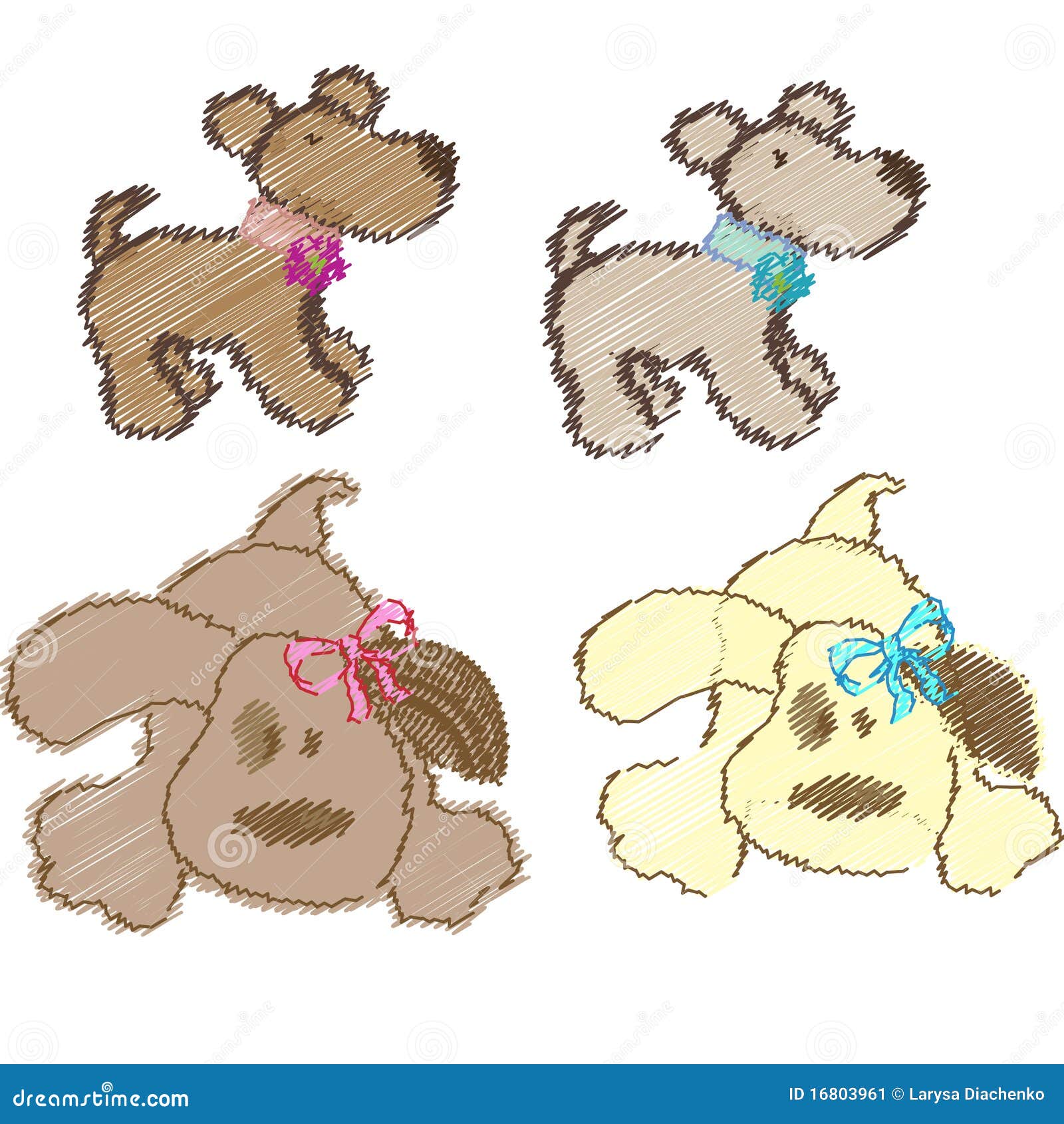 Stylized dogs stock vector. Illustration of tail, friend - 16803961