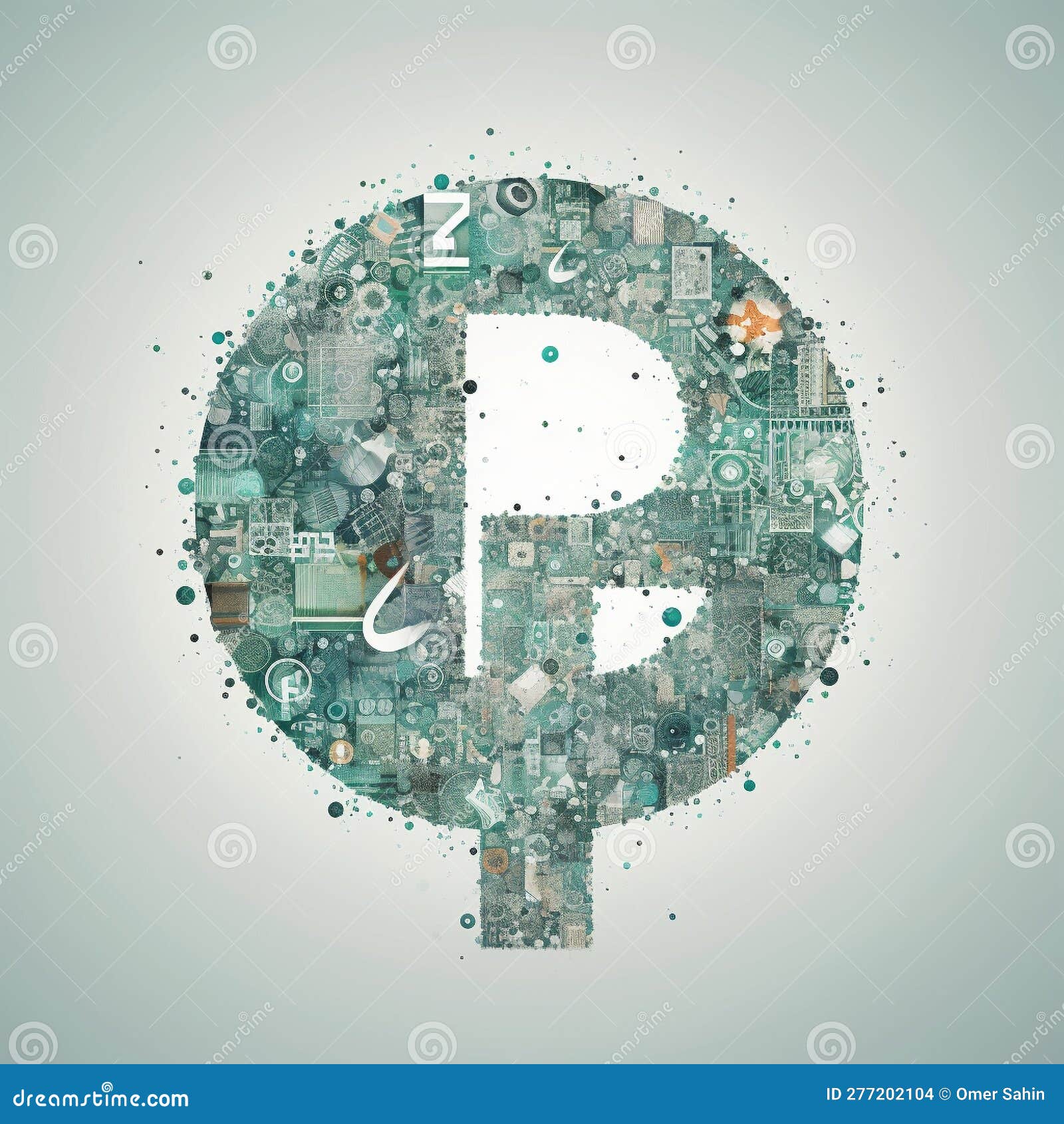 Stylized Dollar Sign Made Up of Financial Symbols and Data Stock ...