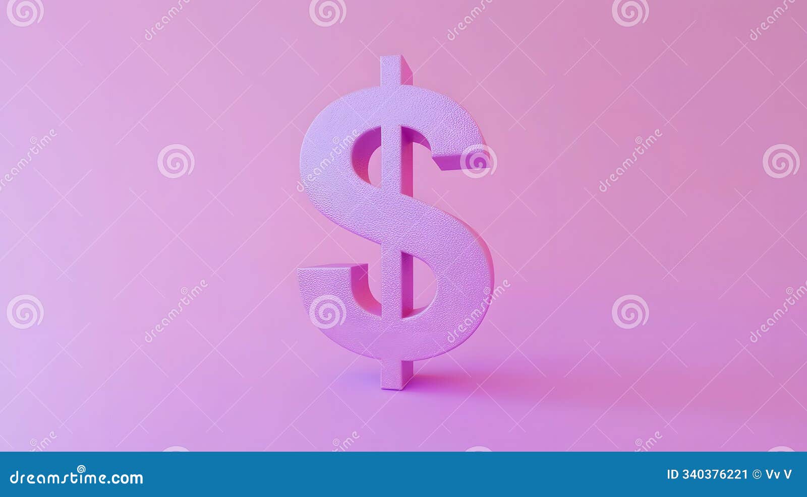 Stylized Dollar Sign in Pink Gradient Background Stock Image - Image of ...