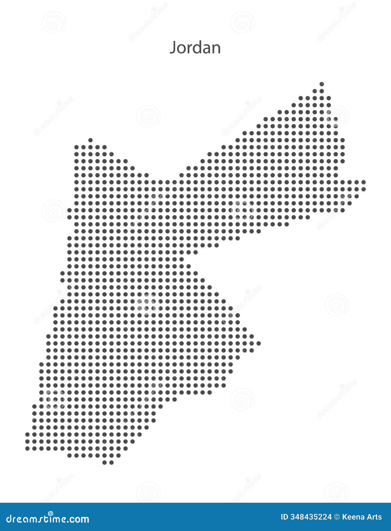 Stylized Dotted Map of Jordan. Abstract Pattern in Map Shape Stock ...
