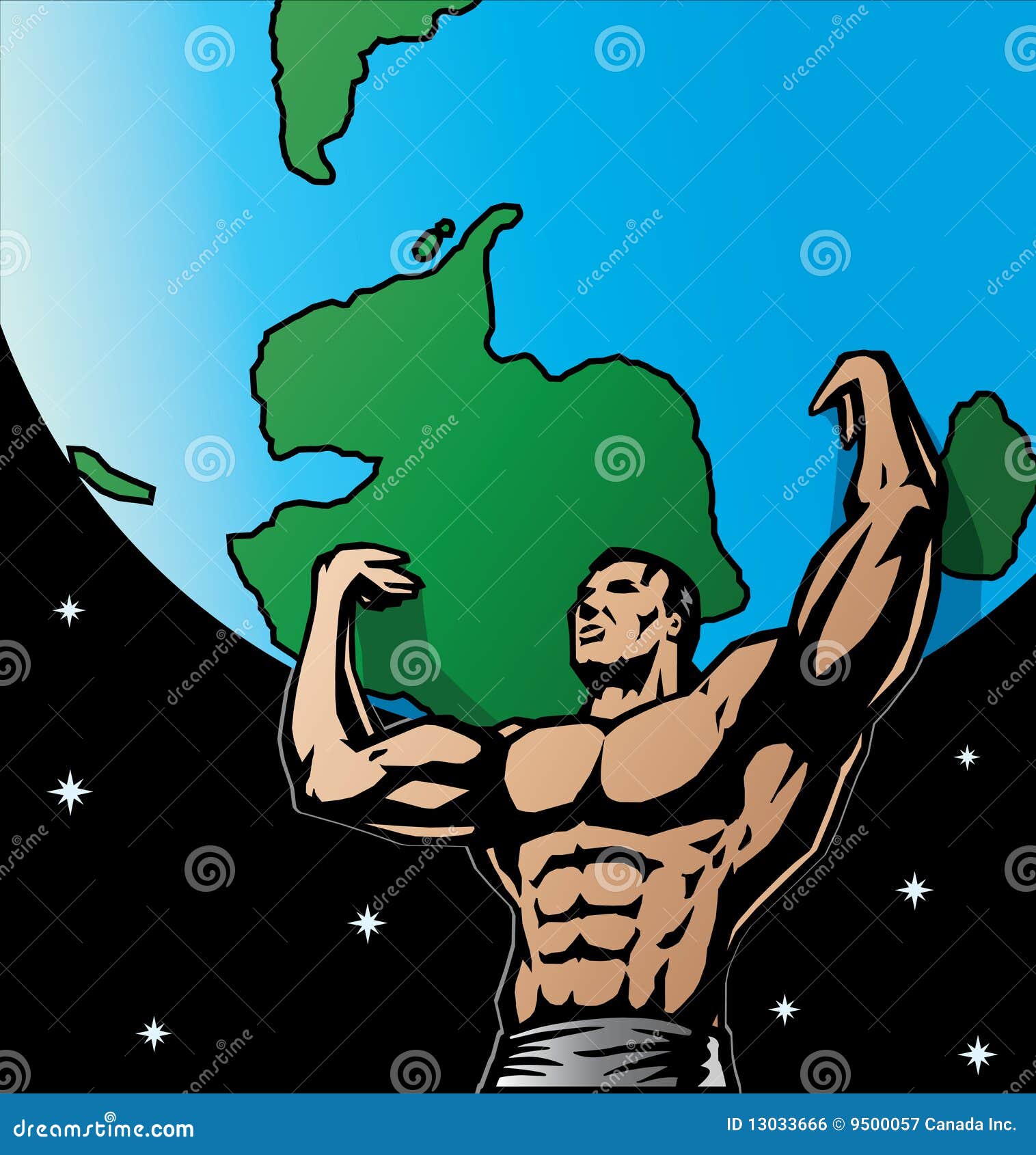 Atlas Stylized Drawing Cartoon Vector | CartoonDealer.com #73360873