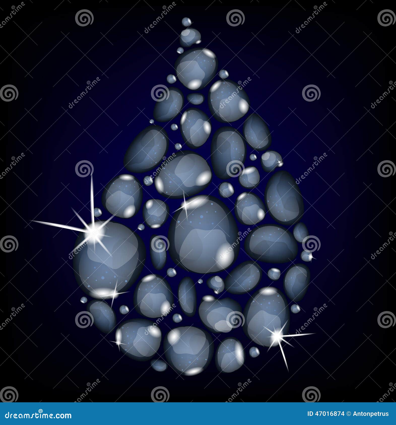 Stylized drop of water stock vector. Illustration of clean - 47016874