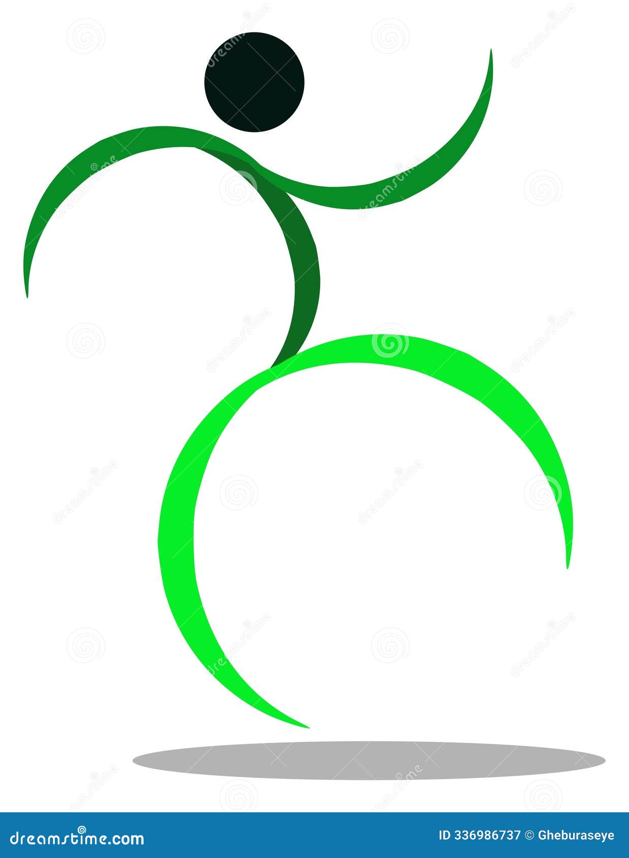 Stylized Dynamic Man, Movement, Lines, Logo, Colors, Isolated. Stock ...