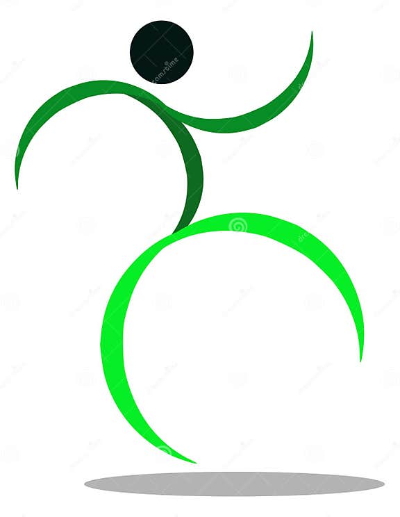 Stylized Dynamic Man, Movement, Lines, Logo, Colors, Isolated. Stock ...