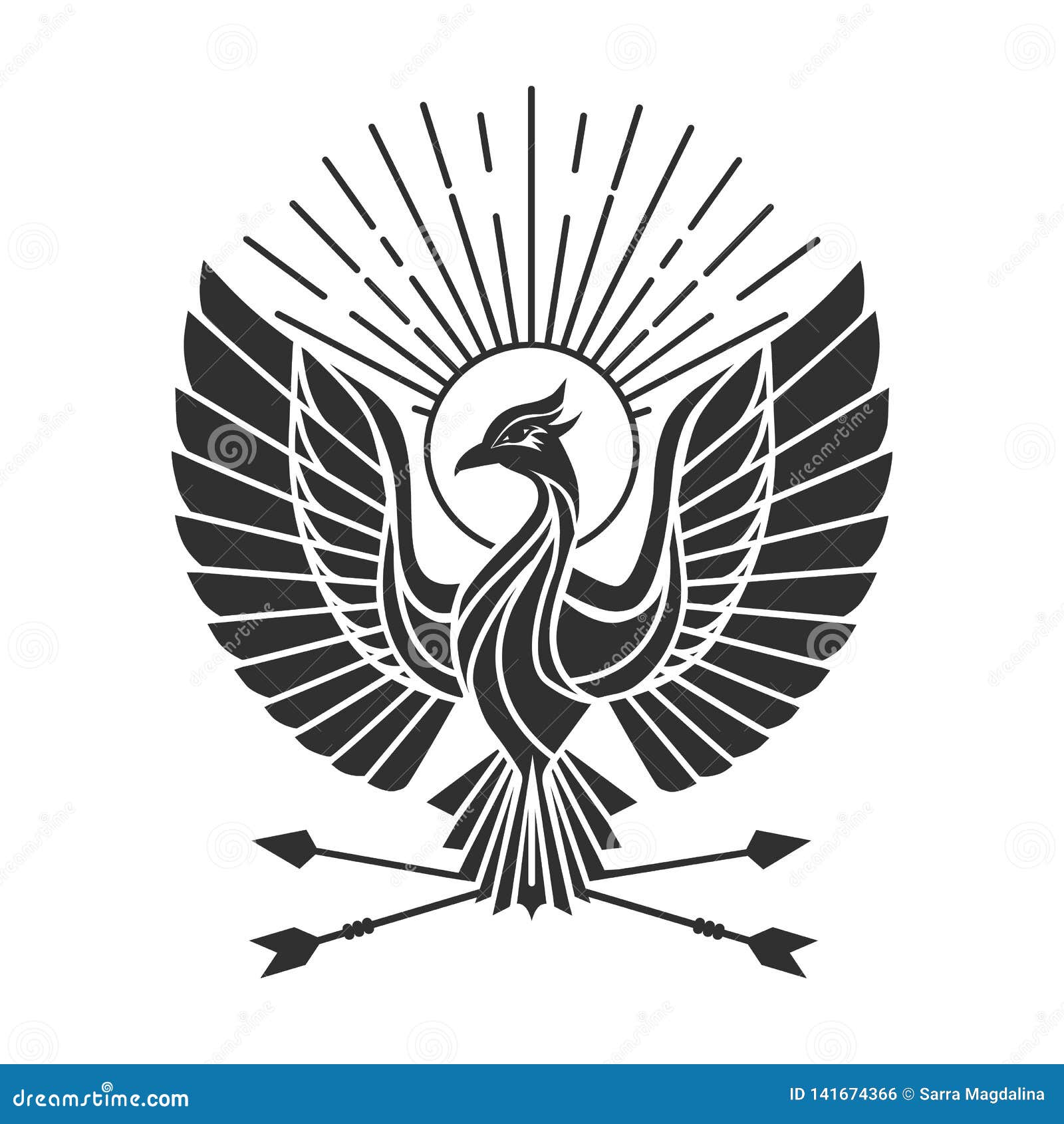 Stylized Eagle Symbols Cartoon Vector | CartoonDealer.com #75917215