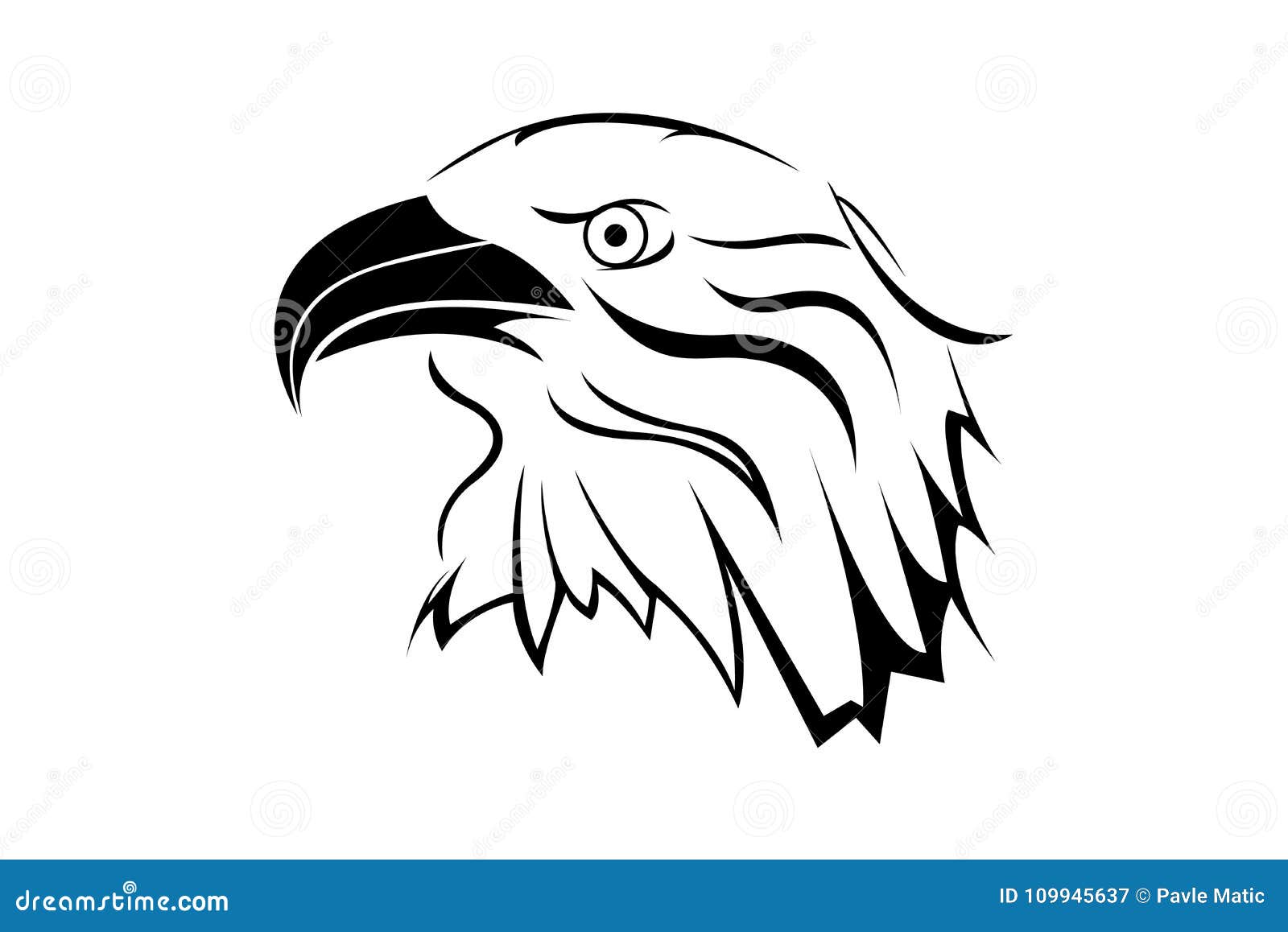 Eagle Head Logo Illustration Stock Vector - Illustration of eagle, hawk ...