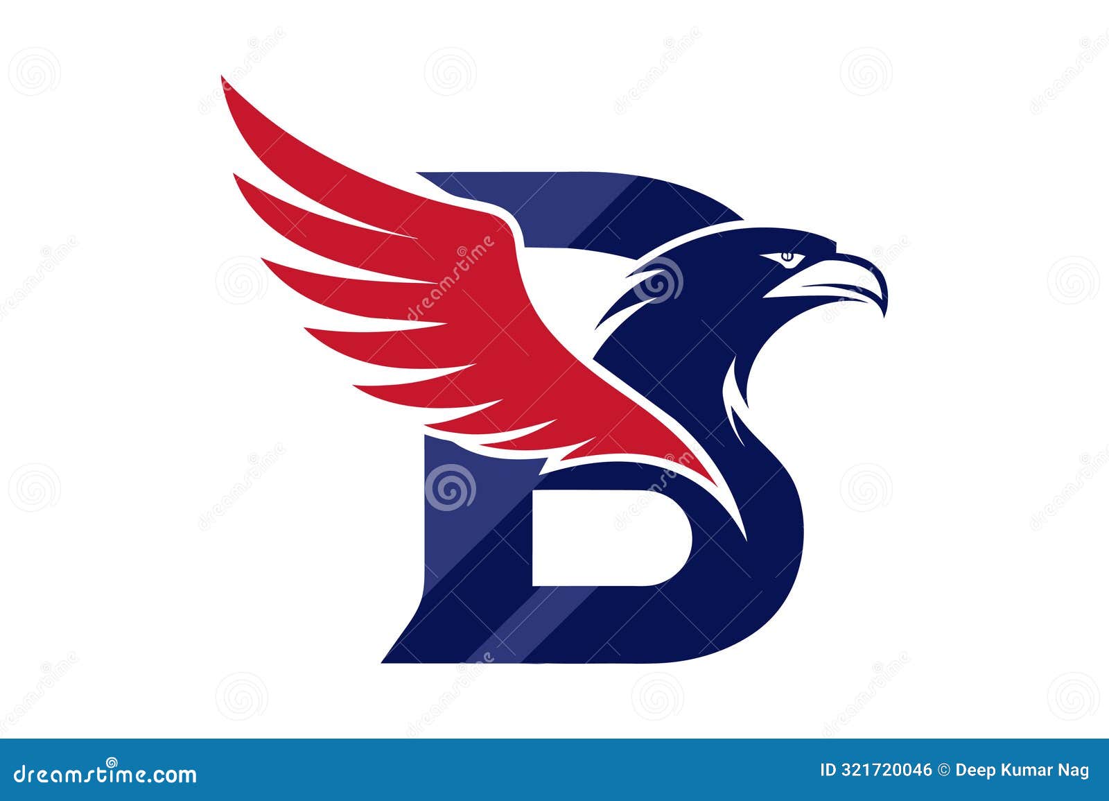 Stylized Eagle Head Emblem B Illustration for Your Design Stock Vector ...