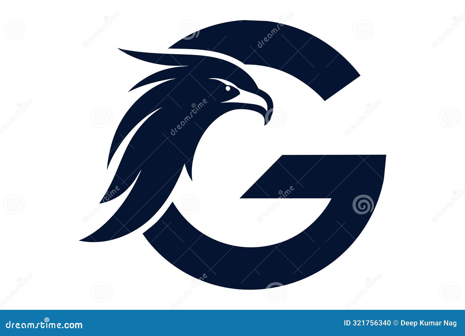 Stylized Eagle Head Emblem G Illustration for Your Design Stock Vector ...