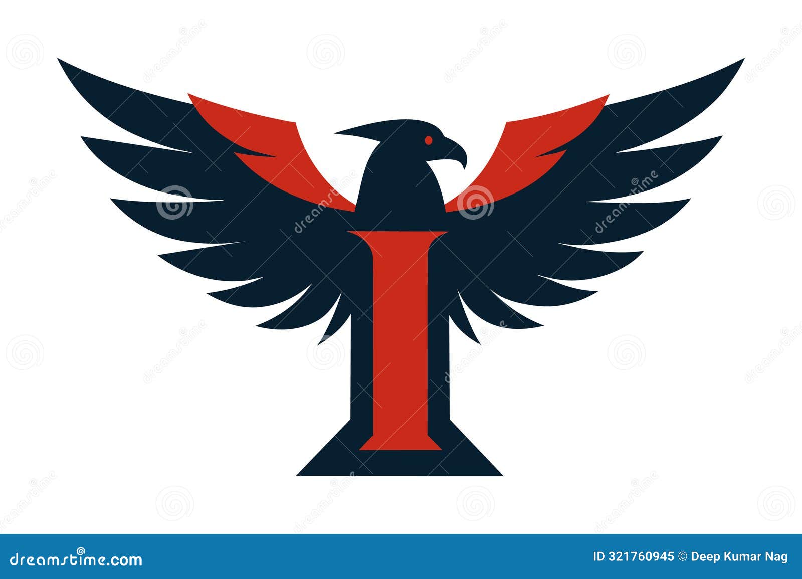 Stylized Eagle Head Emblem I Illustration for Your Vector Design Stock ...