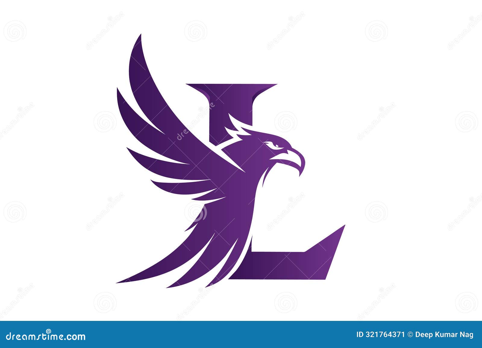 Stylized Eagle Head Emblem L Illustration for Your Vector Design Stock ...