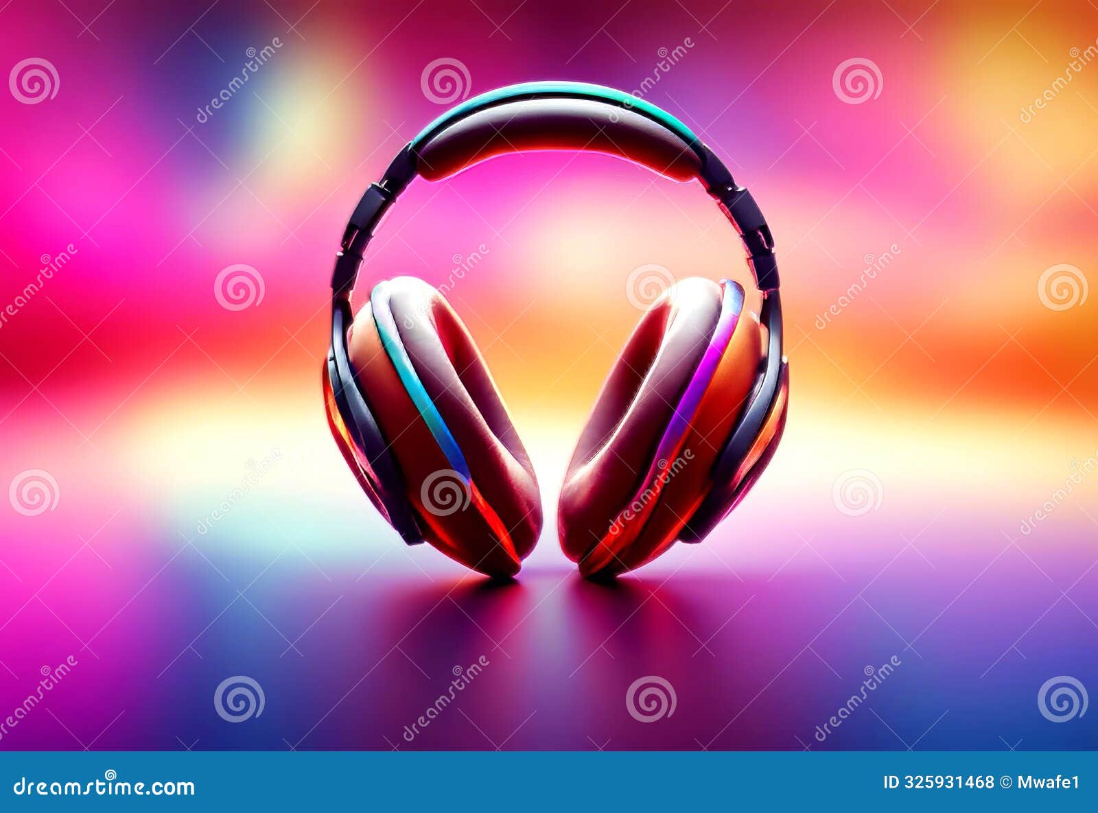 Stylized Ear Human Background Audiology Sound Wave Vibrant Panoramic ...