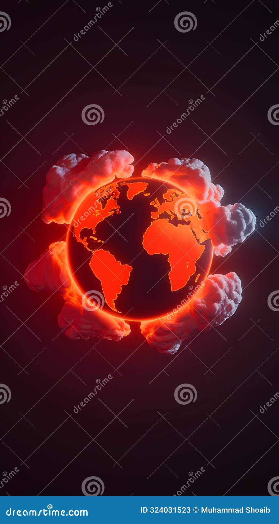 Stylized Earth Planet Globe 3d Icon Stock Photo | CartoonDealer.com ...