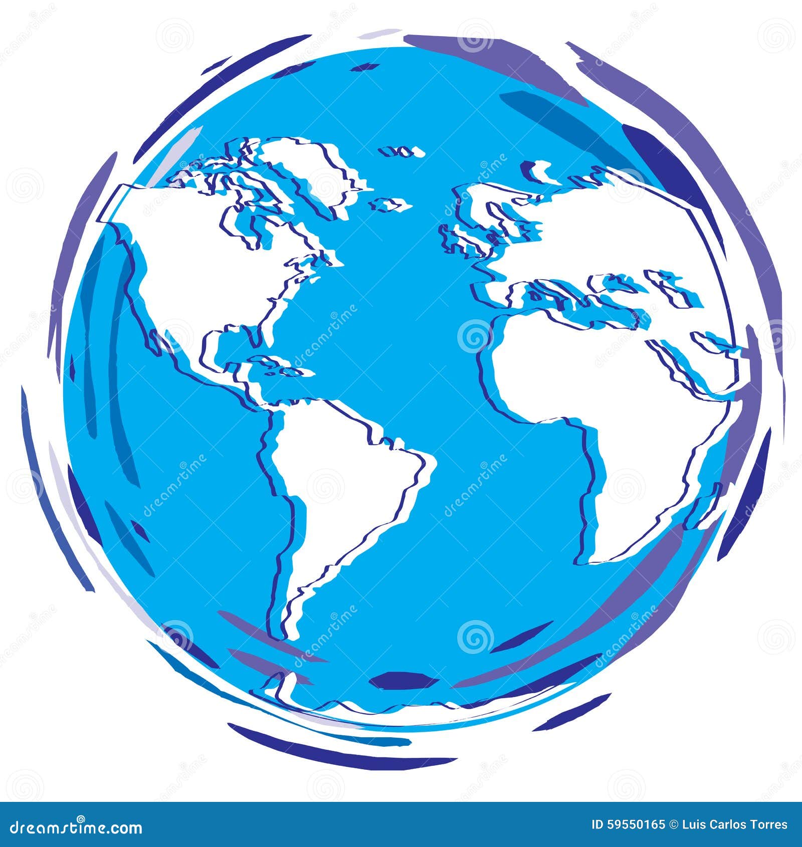 Stylized Earth Planet - Globe Stock Illustration - Illustration of ...