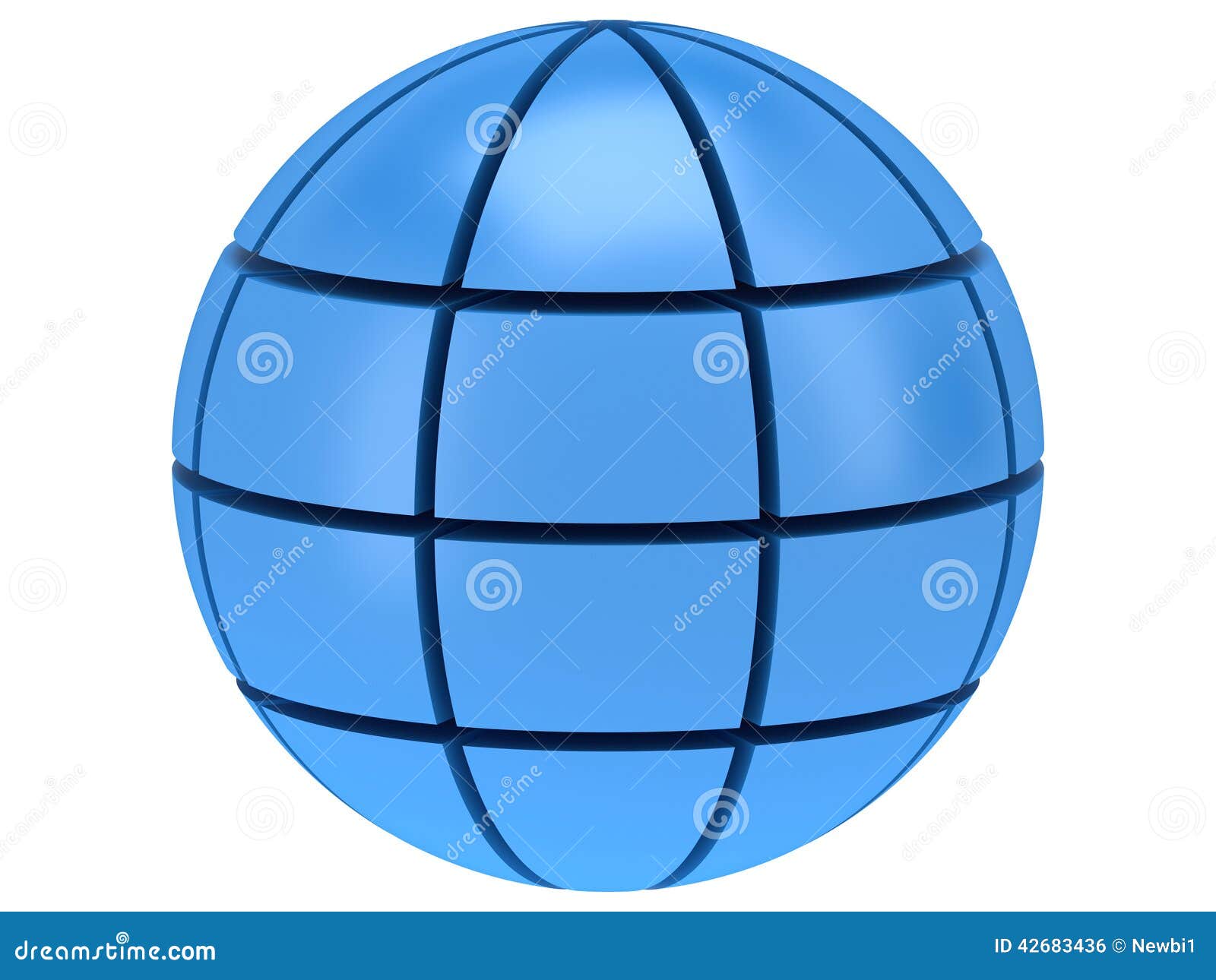 Stylized Earth Planet Globe 3d Icon Stock Illustration - Illustration ...