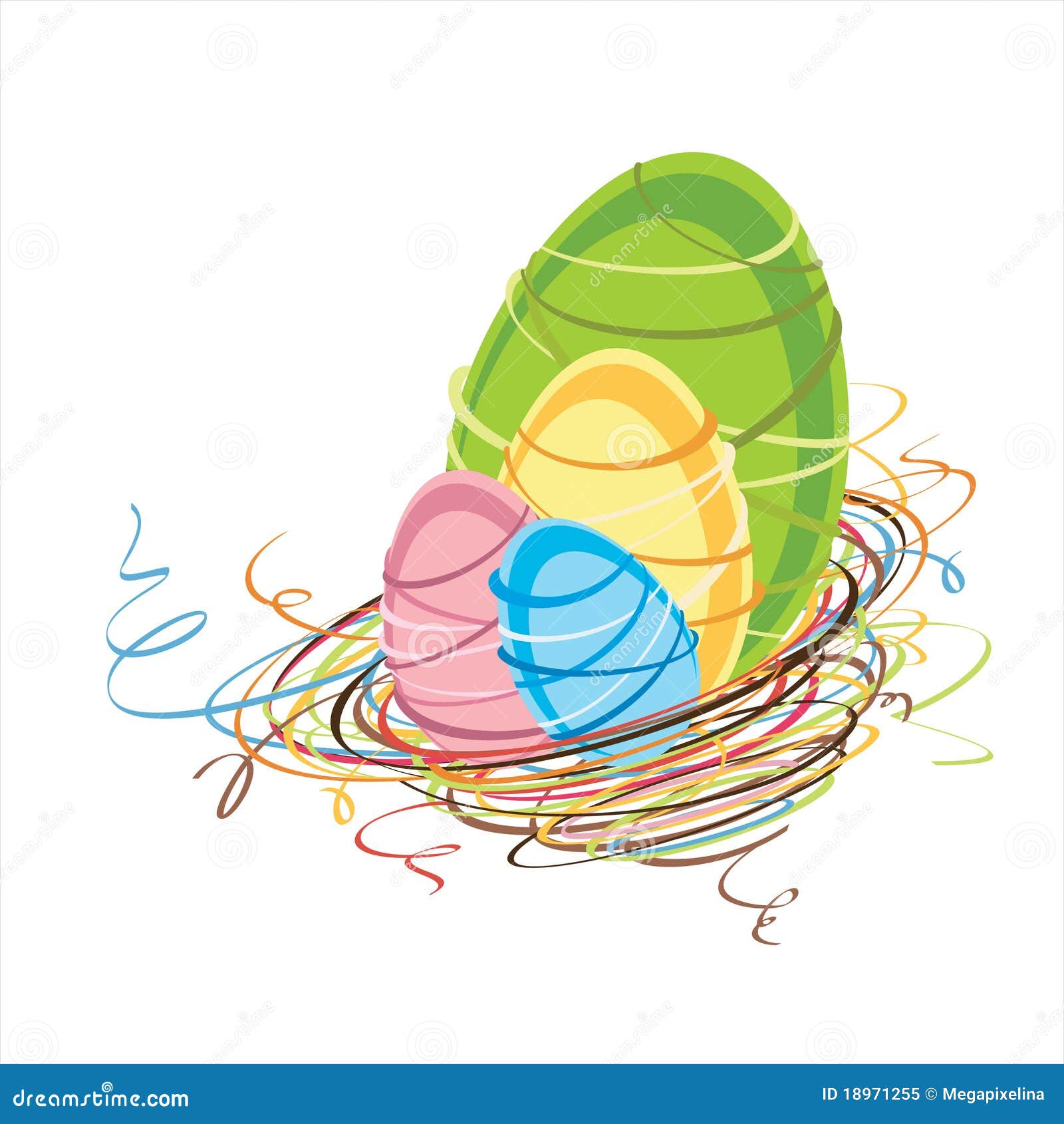 Stylized easter nest stock vector. Illustration of clear - 18971255