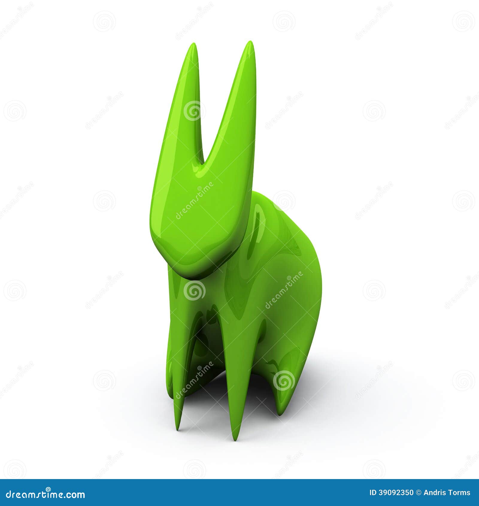 Stylized Easter Rabbit Bunny, 3d Stock Illustration - Illustration of ...
