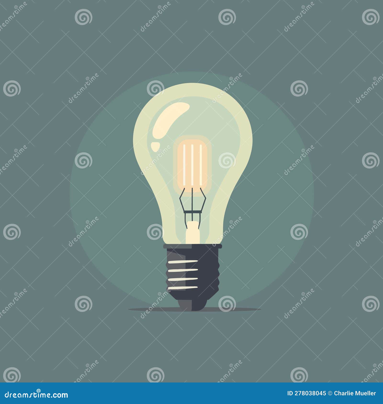 Stylized Edison Bulb Vector Illustration Stock Vector - Illustration of ...