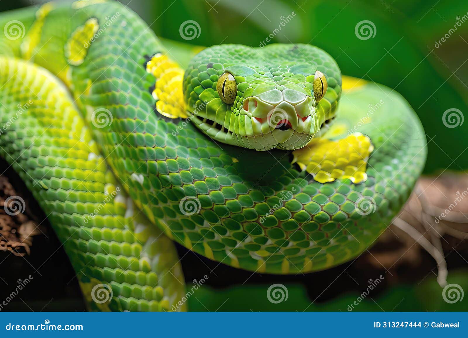 Emerald Snake, Africa, AI Generated Stock Illustration - Illustration ...