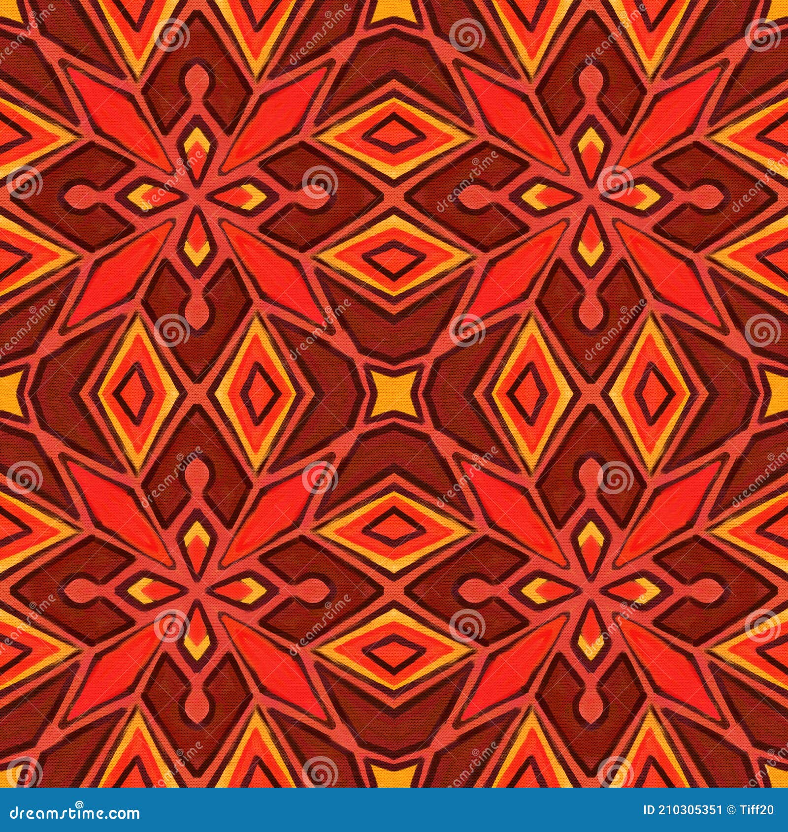 Stylized ethnic pattern stock illustration. Illustration of ornament ...