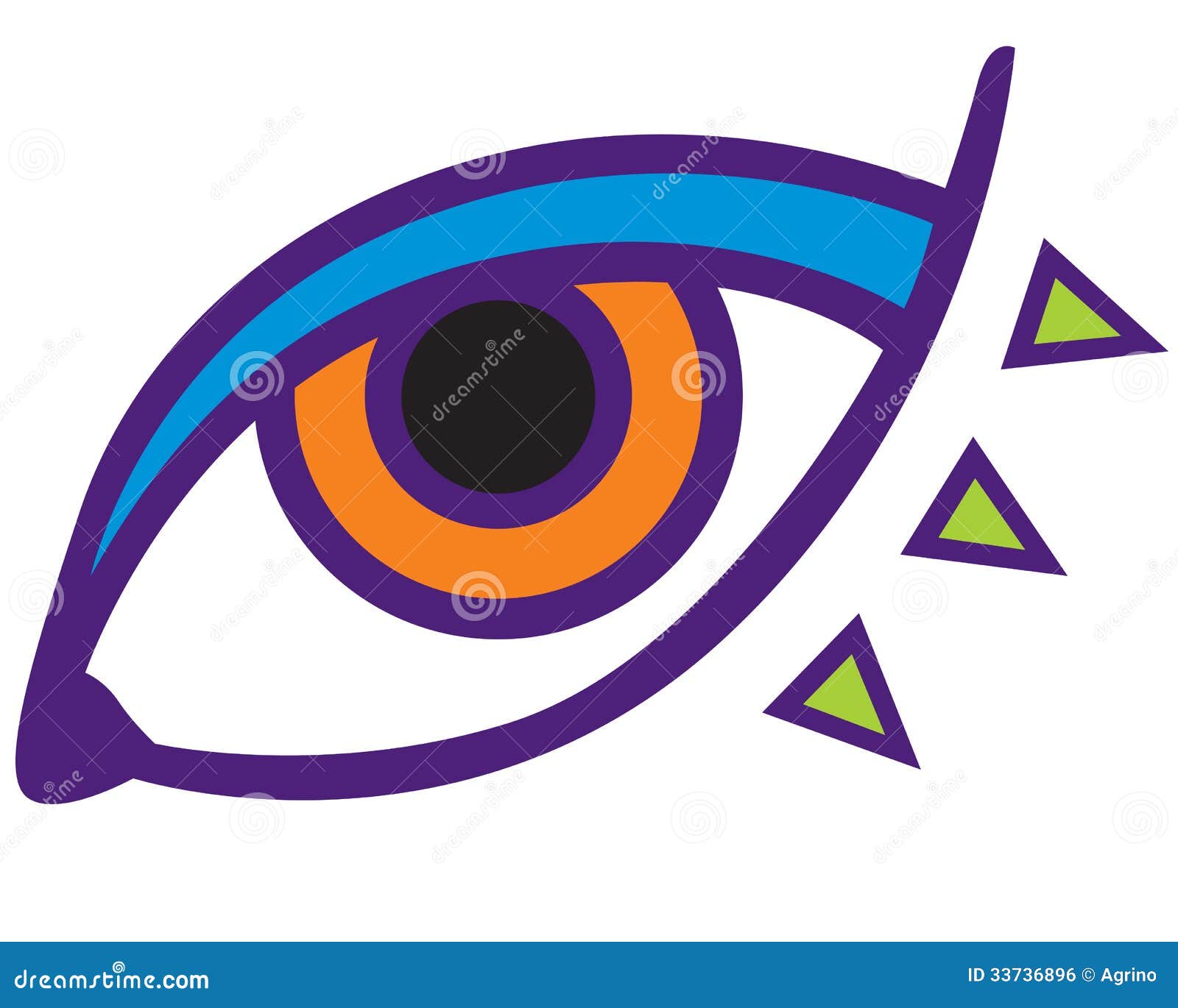 Stylized eye stock vector. Illustration of beauty, cute - 33736896