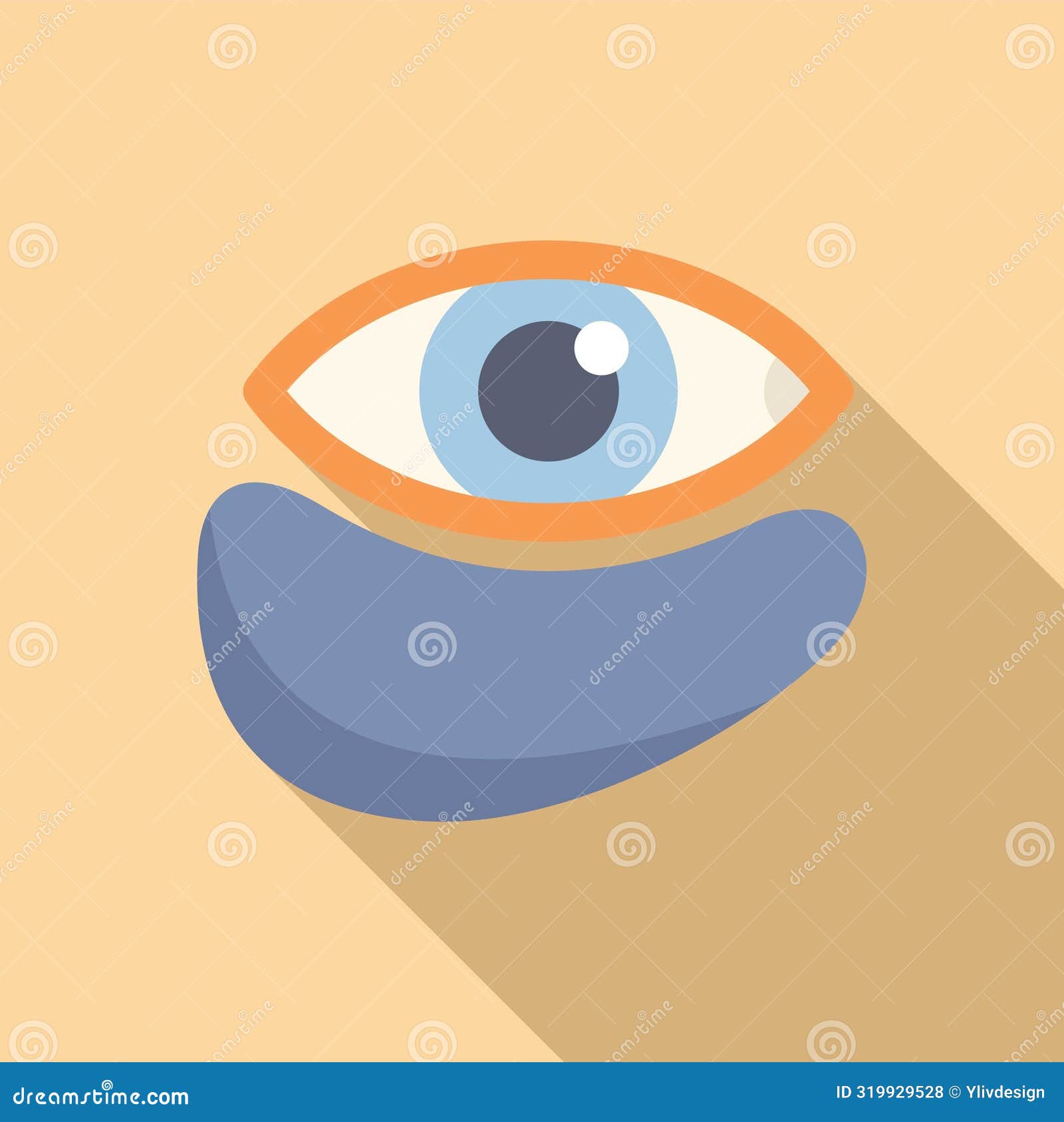 Stylized Eye and Shadow Vector Illustration Stock Vector - Illustration ...