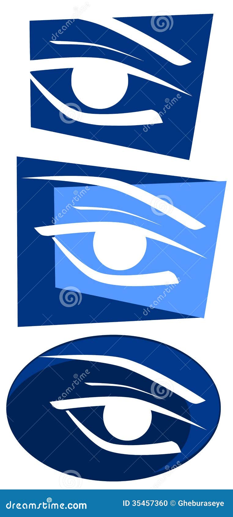 Stylized eyes stock vector. Illustration of decorative - 35457360