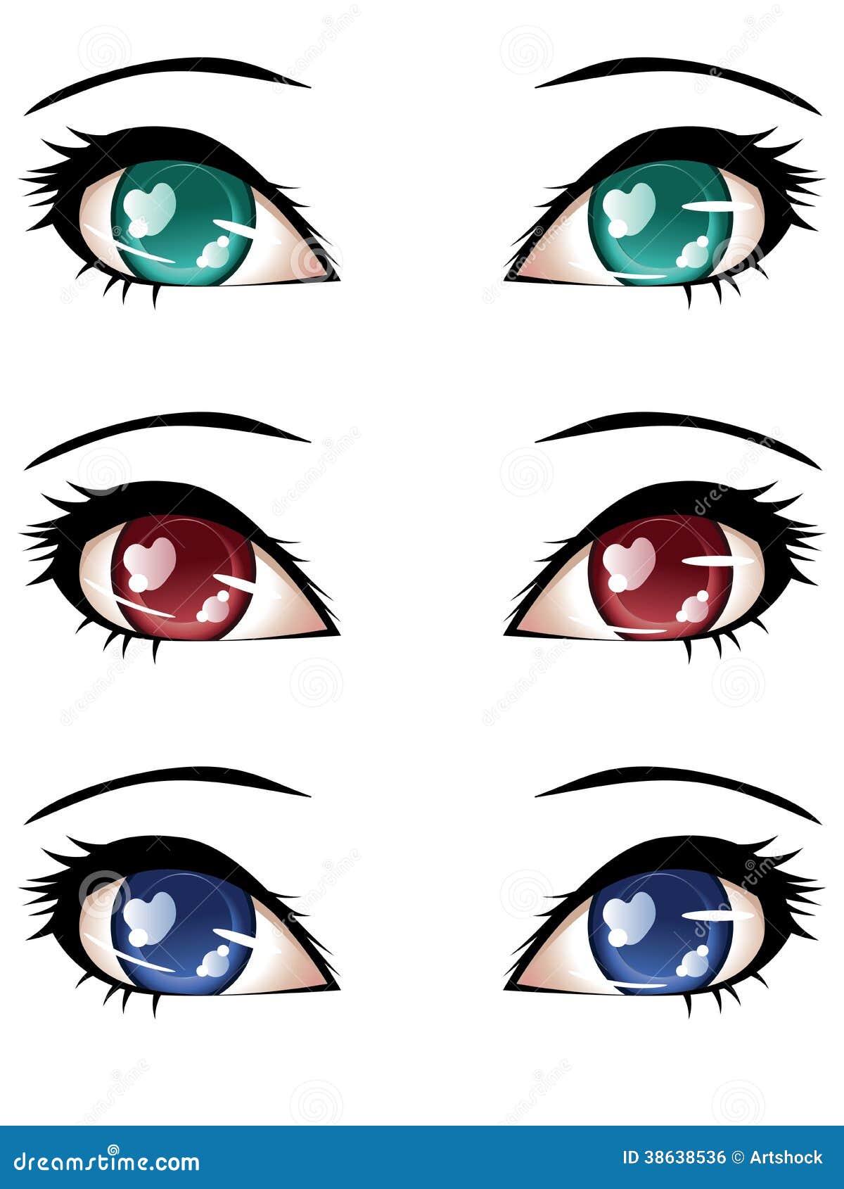 Stylized Set Of Eyes Vector Illustration | CartoonDealer.com #42185086