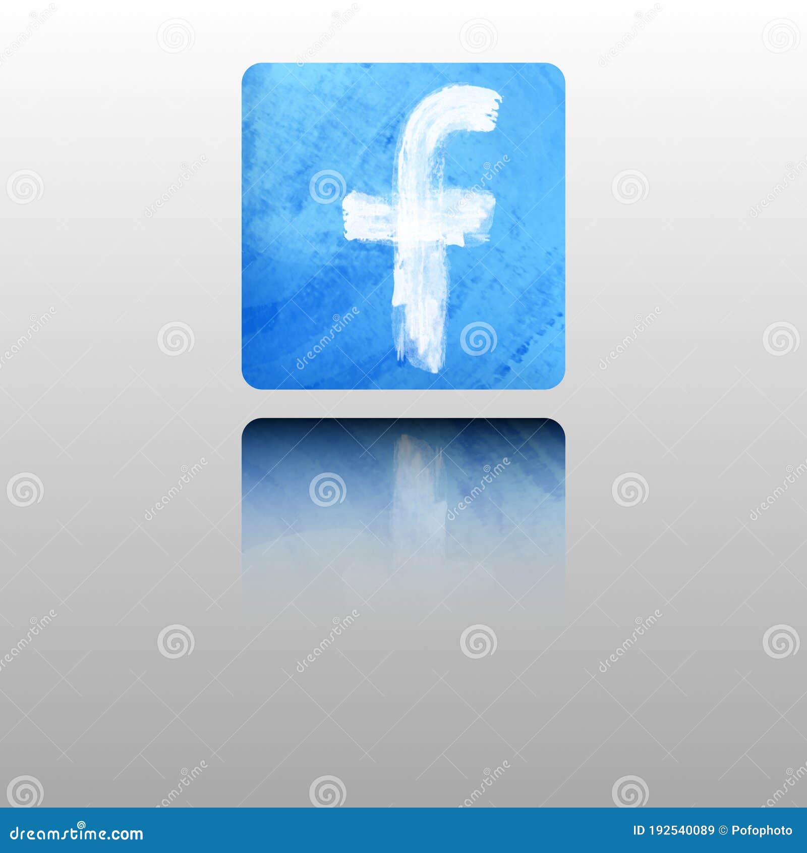 Stylized Facebook Icon Vector Editorial Stock Image - Illustration of ...