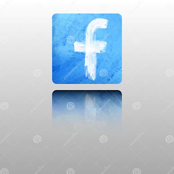 Stylized Facebook Icon Vector Editorial Stock Image - Illustration of ...