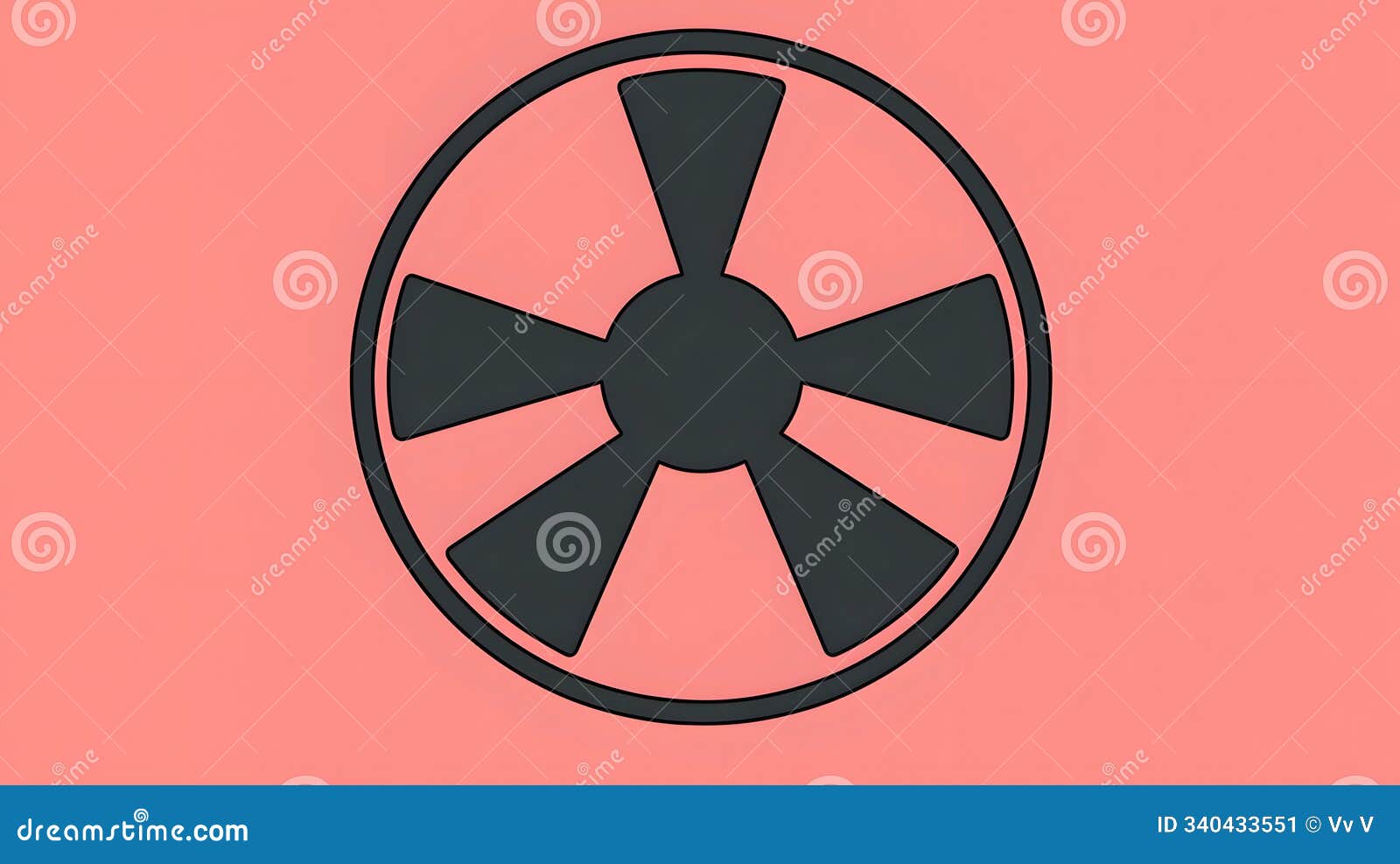 Stylized Fan Icon with Vibrant Background Stock Image - Image of ...