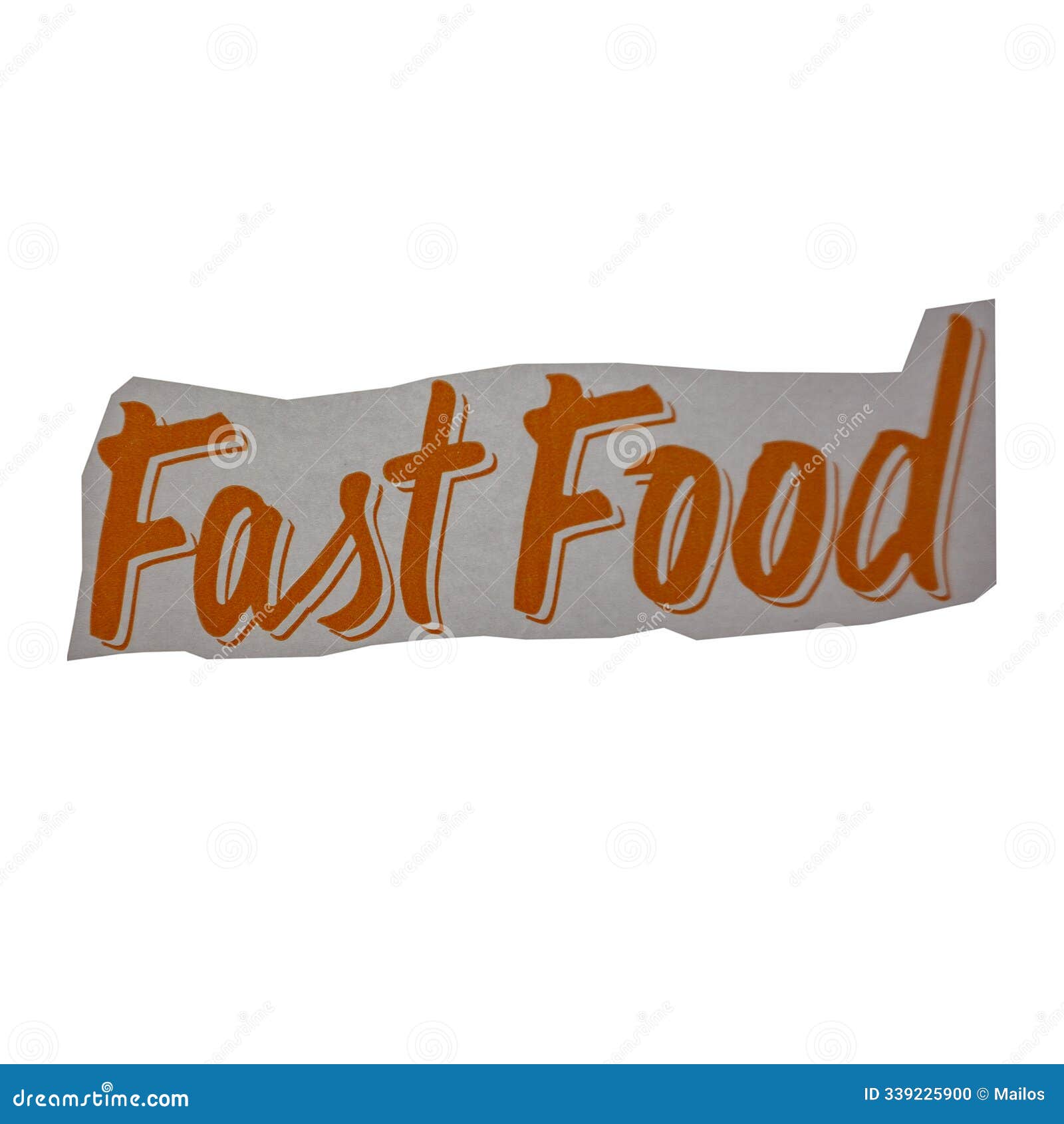 The Stylized FAST FOOD Script on a White Background Stock Photo - Image ...