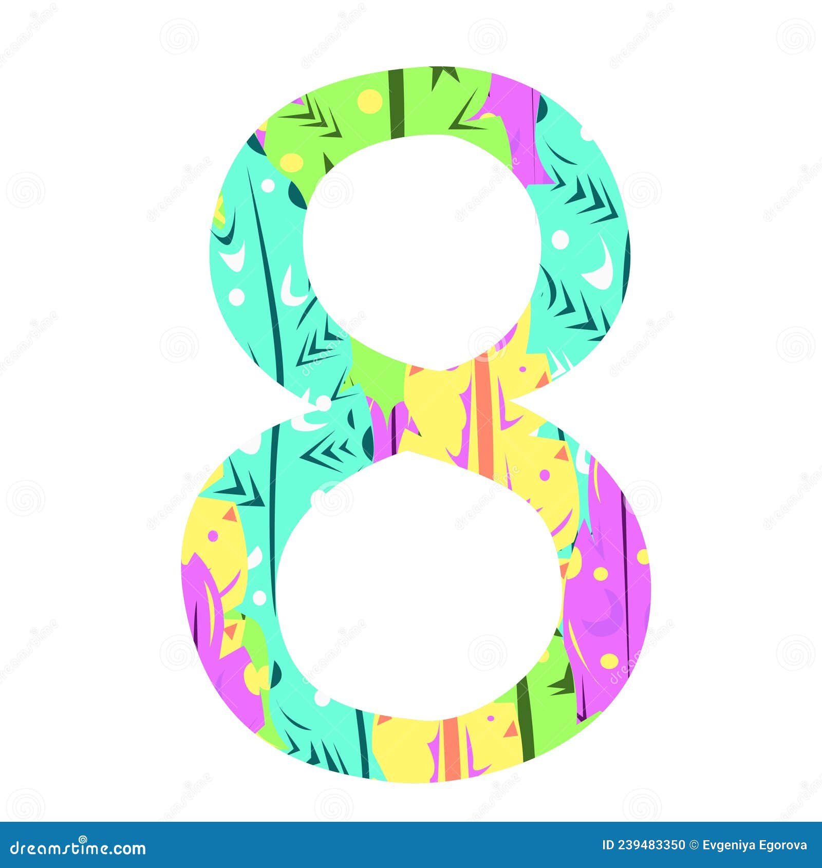 Stylized Figure Eight with an Abstract Pattern Stock Vector ...