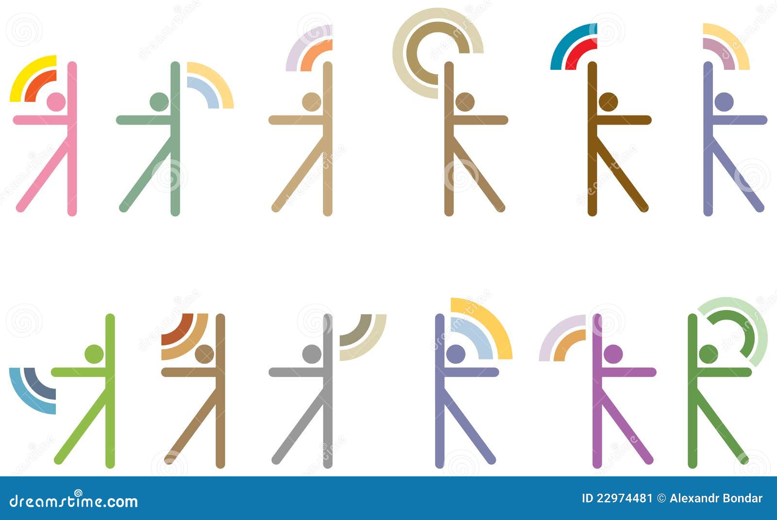 STYLIZED FIGURES of PEOPLE stock illustration. Illustration of abstract ...