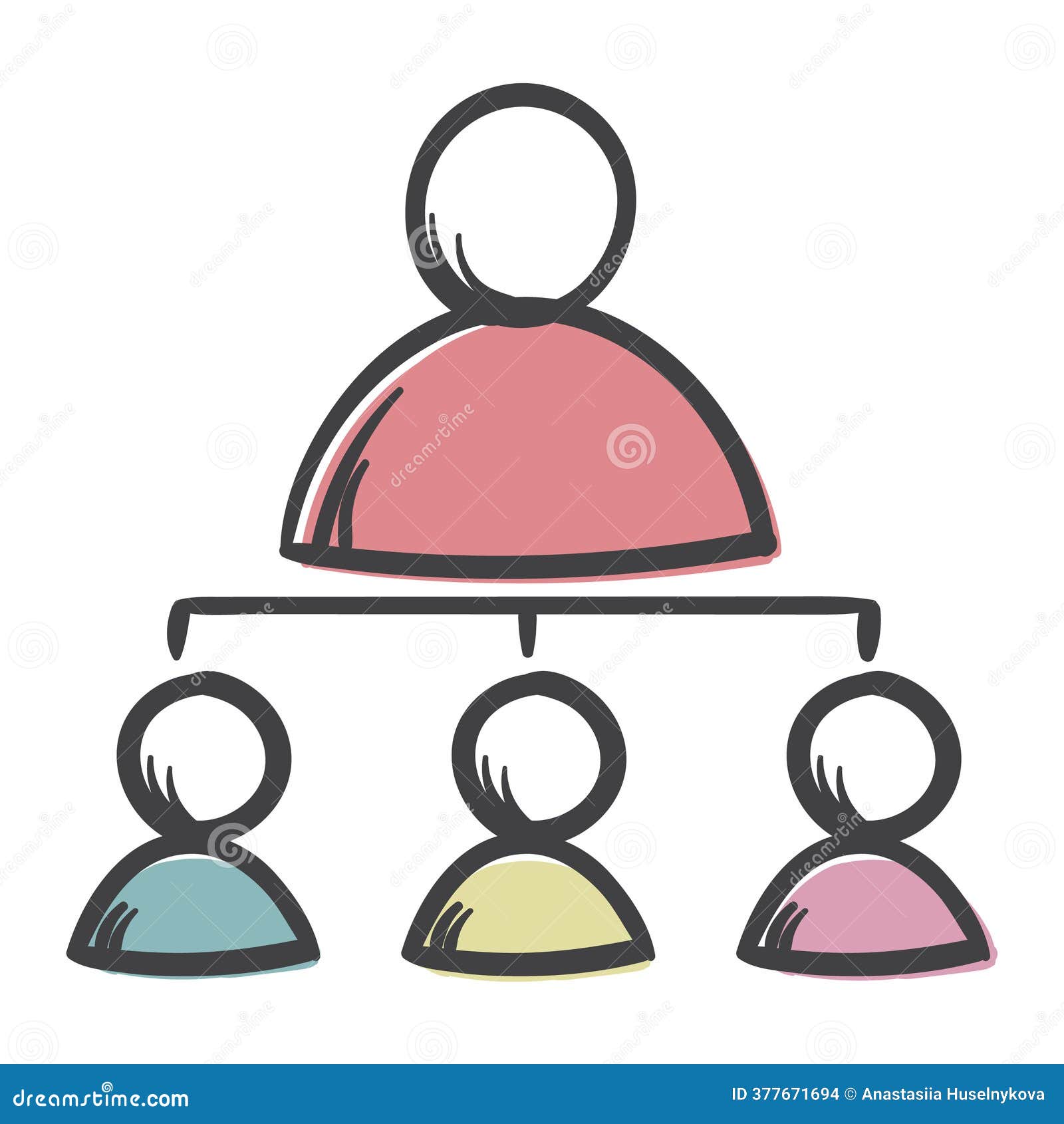 Mix Icon For Hierarchy, Organizational And Chart Cartoon Vector ...